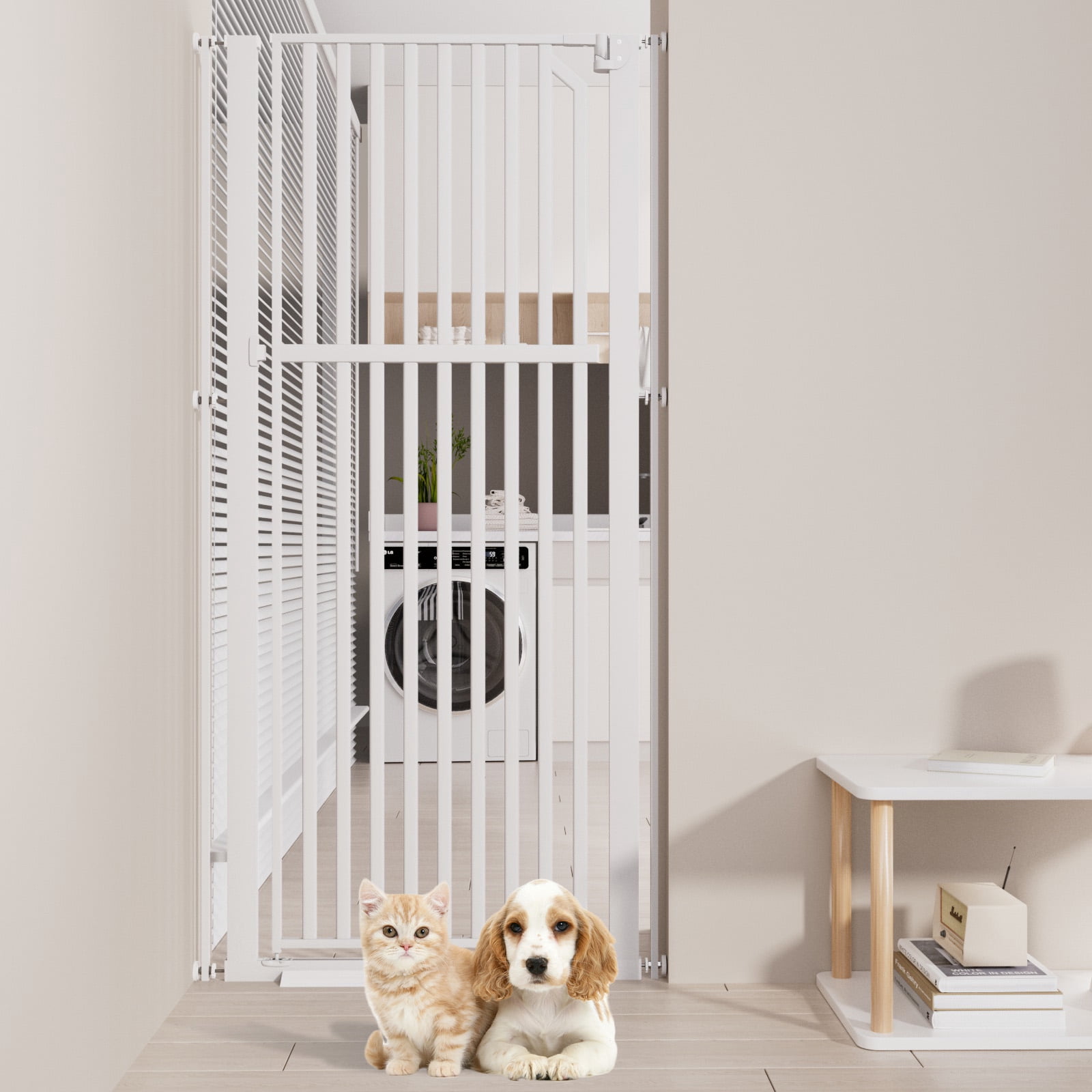 YUFU 63" Extra Tall Pet Door for Door Way, 30"-33"/30"-37" Adjustable ...