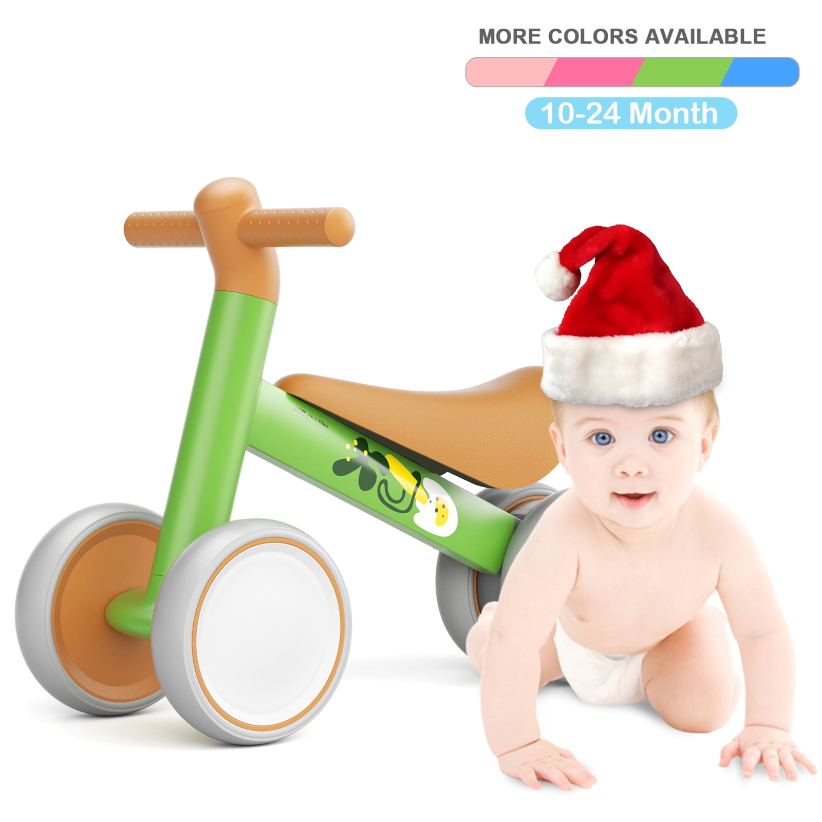 YUFU Baby Balance Bike, Push Ride Toy for 1-2 Year Old, No Pedal 4 ...