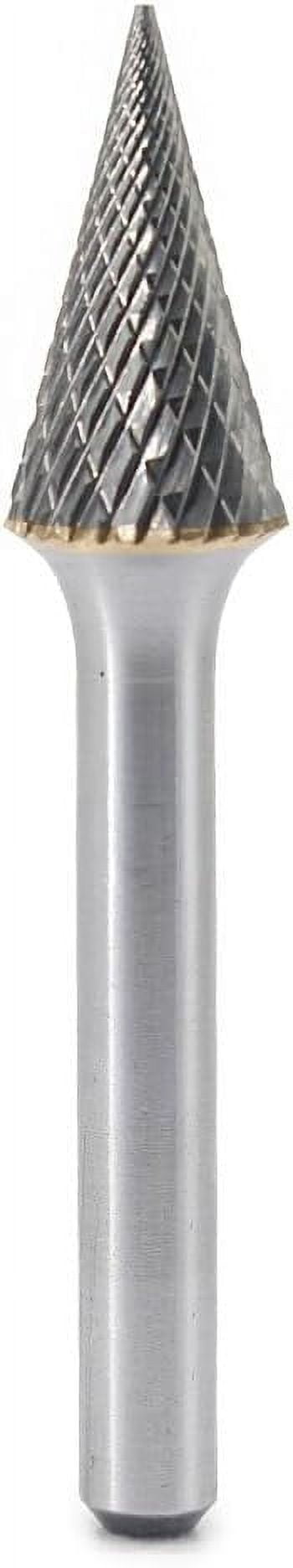 YUFUTOL SM-5 Tungsten Carbide Burr Pointed Cone Shape Double Cut Rotary ...