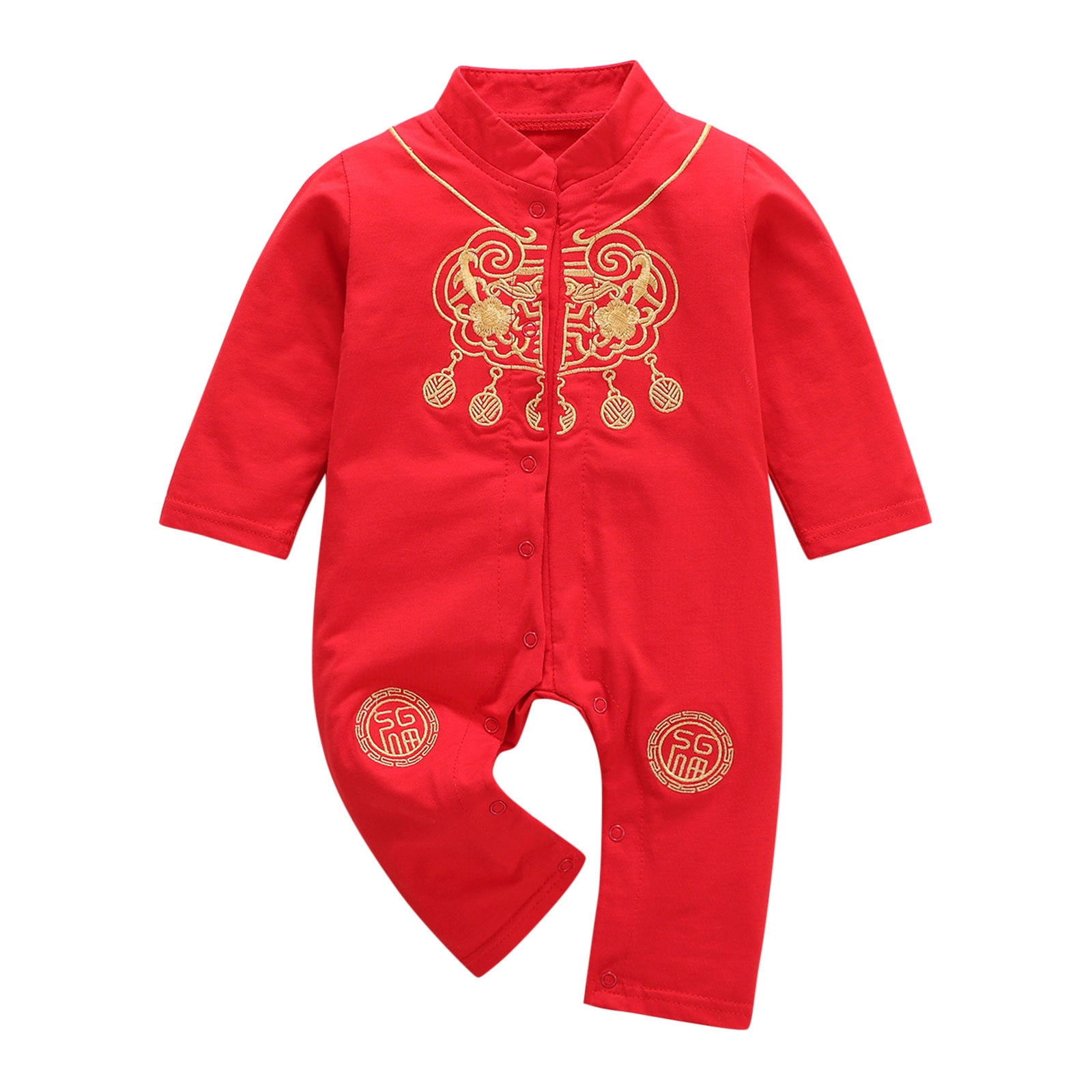 YUGYXL Newborn Baby New Year Tang Romper Suit Infant Blessings of Peace ...