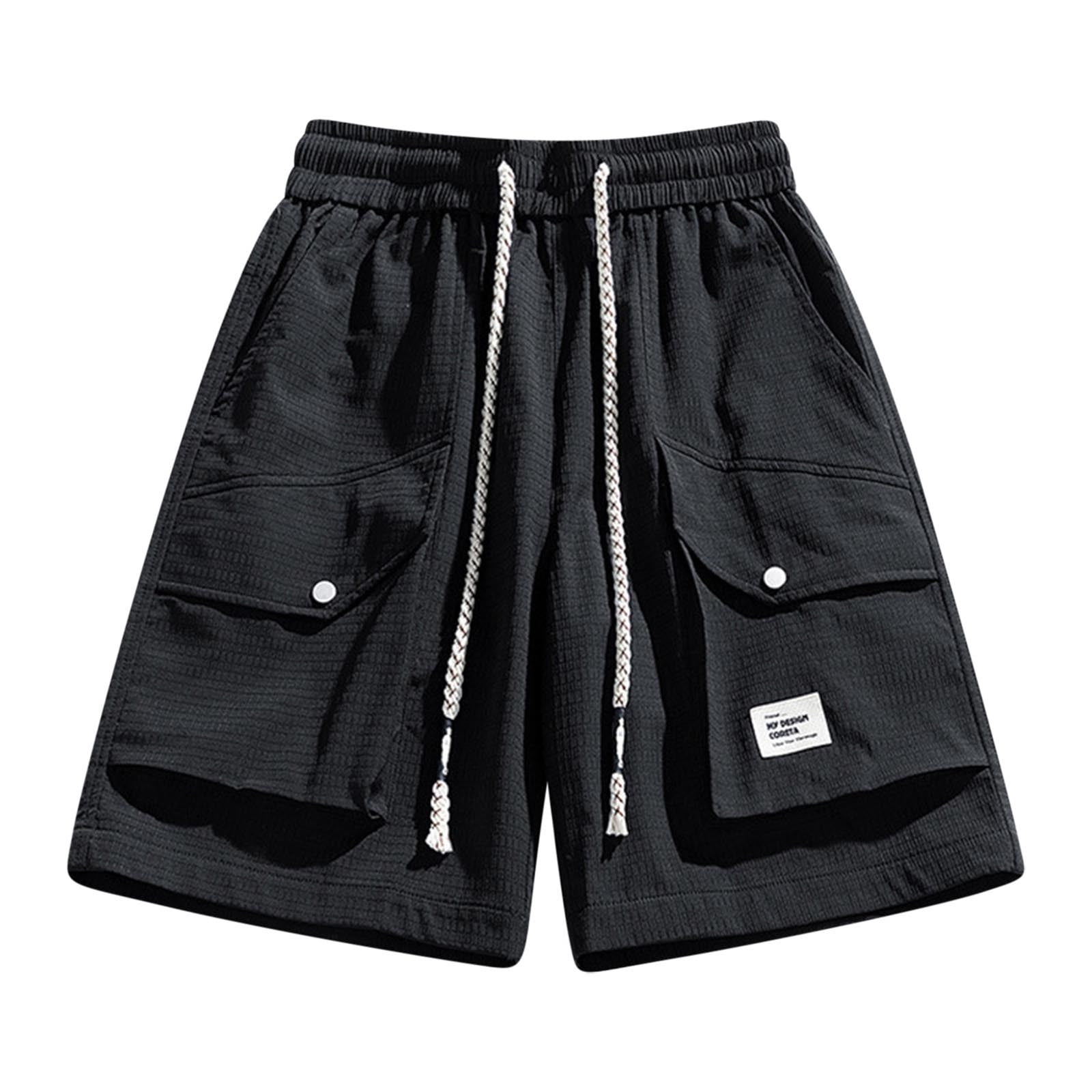 YUGYXL Plus Size Cargo Shorts for Men Stretch Waist Activewear Shorts ...