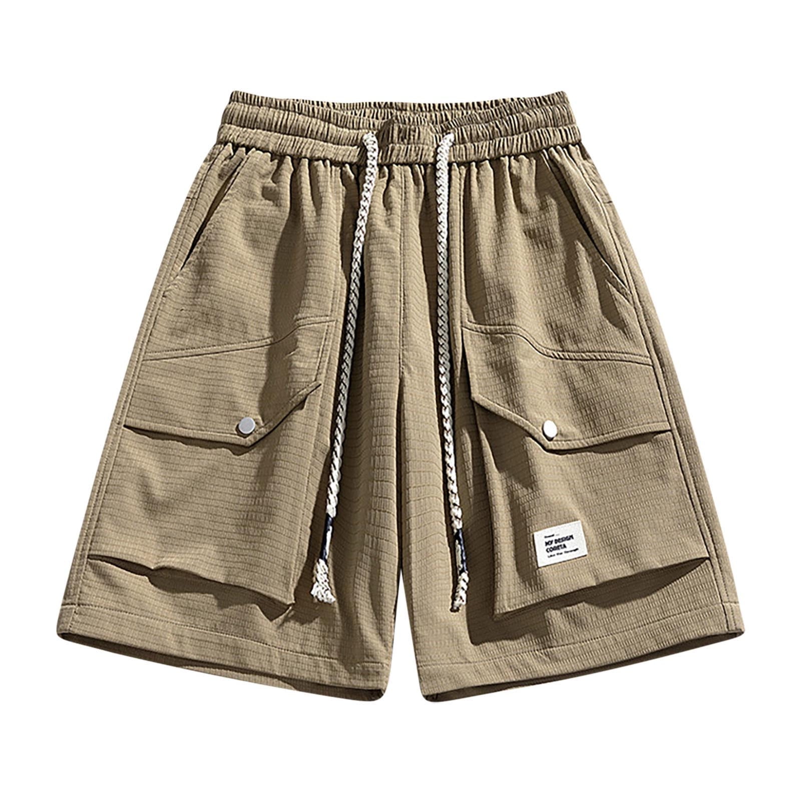 YUGYXL Plus Size Cargo Shorts for Men Stretch Waist Activewear Shorts ...