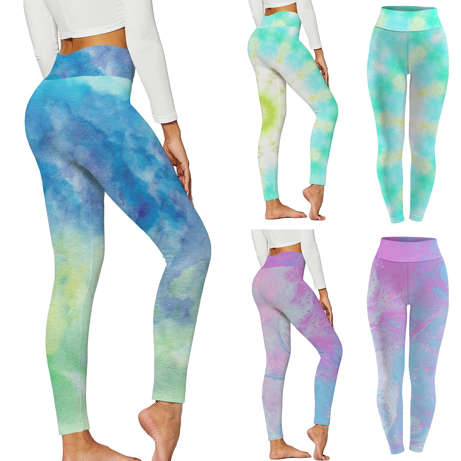 YUGYXL Scrunch Butt Leggings for Women Butt Lifting Workout Yoga Pants Tummy Control High ...