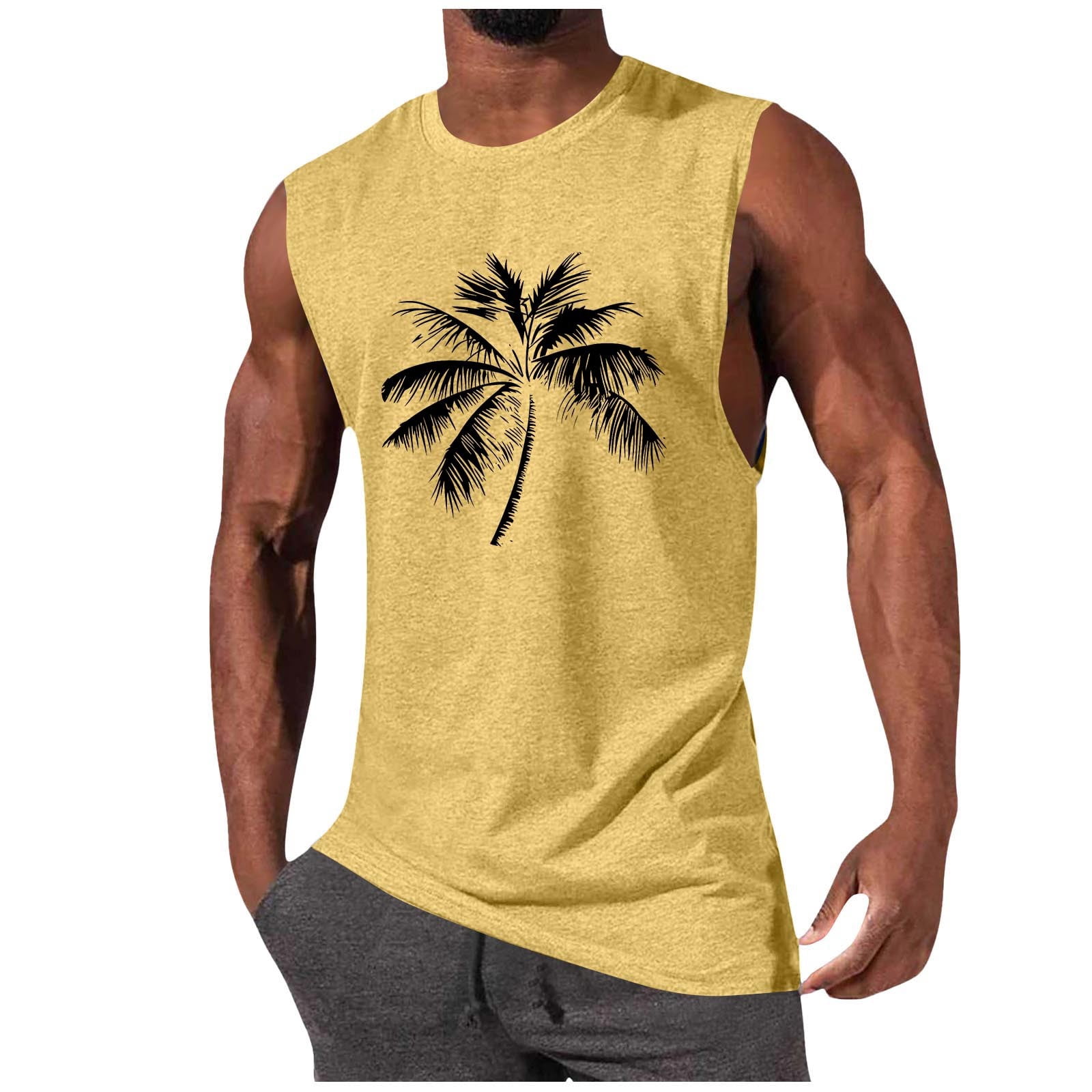YUGYXL Tank Track Athletic Running Vests for Man Summer Fall Boat Neck ...