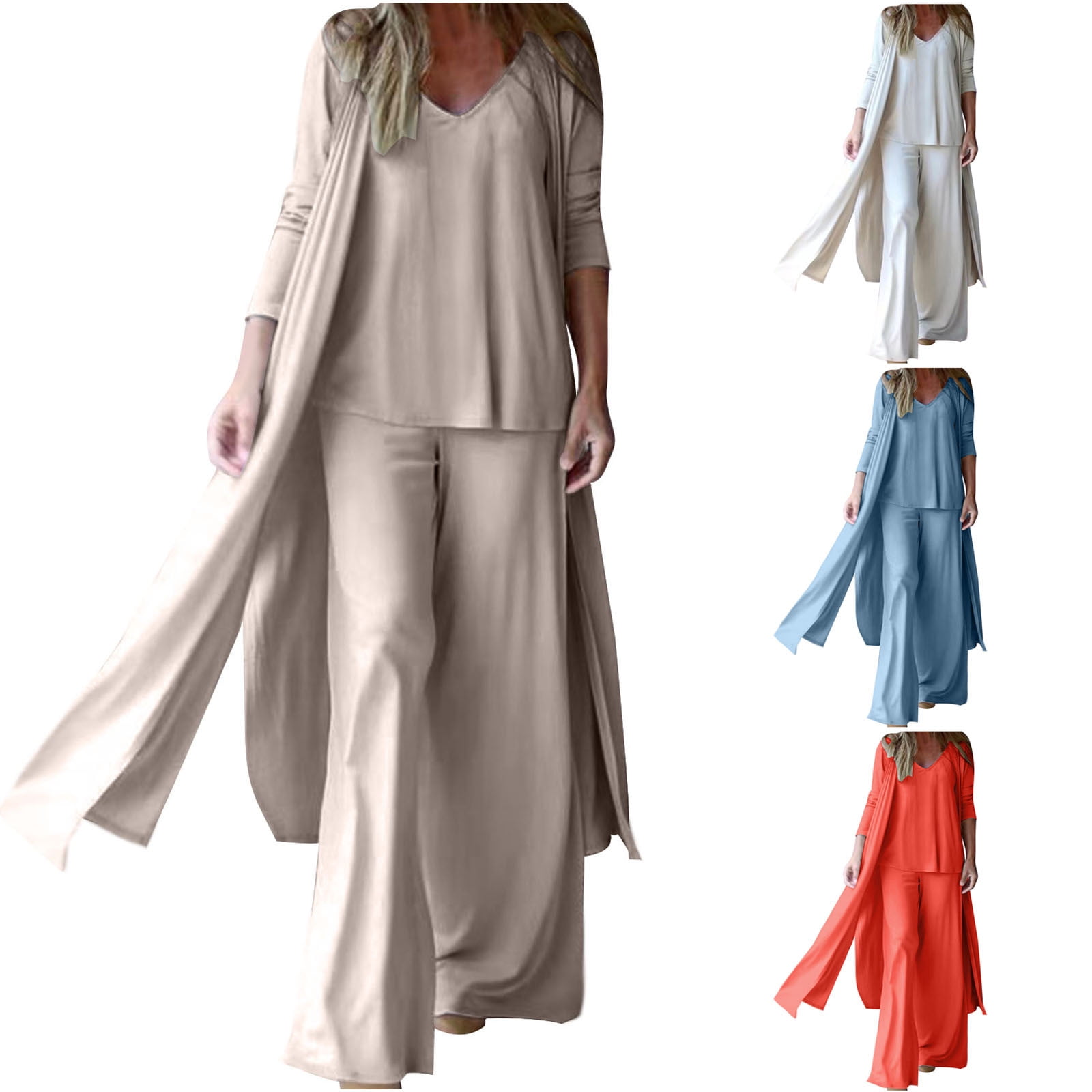 YUGYXL Womens 3 Piece Lounge Outfits Casual Baggy Longewear Outfits ...