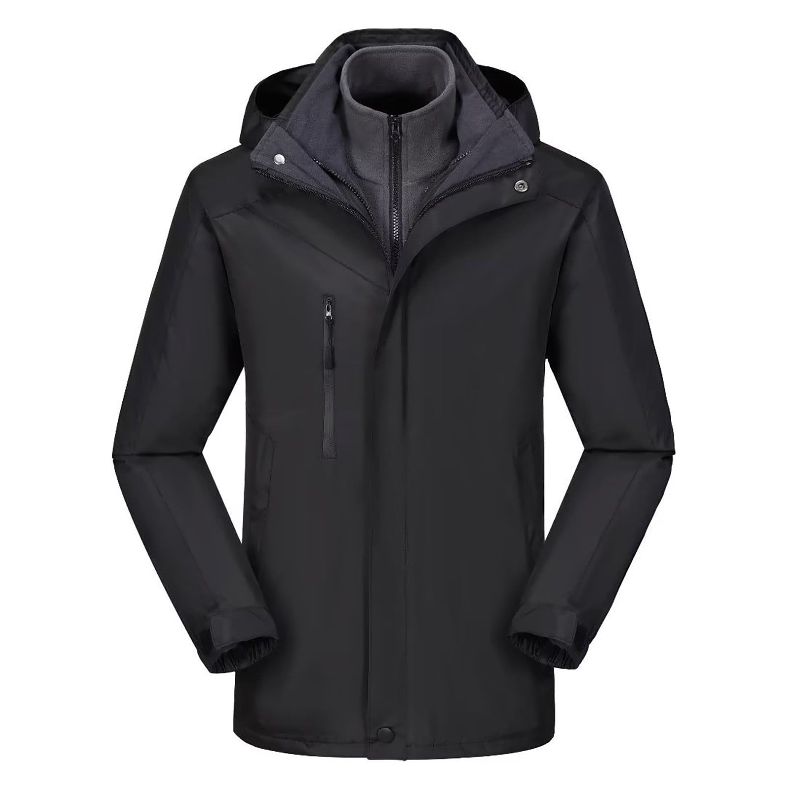 YUGYXL Womens Thick Jackets Winter Thermal 3-in-1 Windbreaker with ...