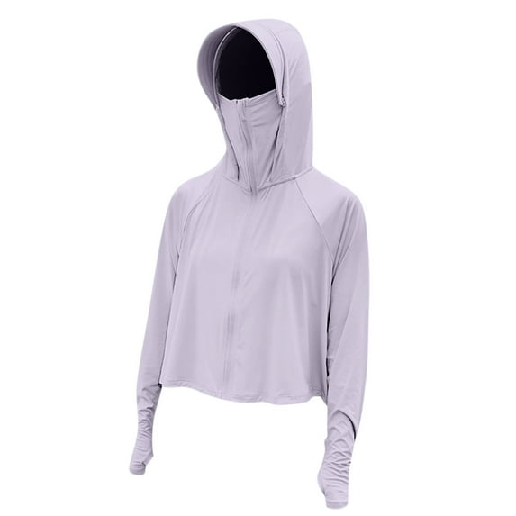 YUGYXL Womens UPF 50+ Fishing Hoodie Shirt with Face Mask Thumb Holes ...