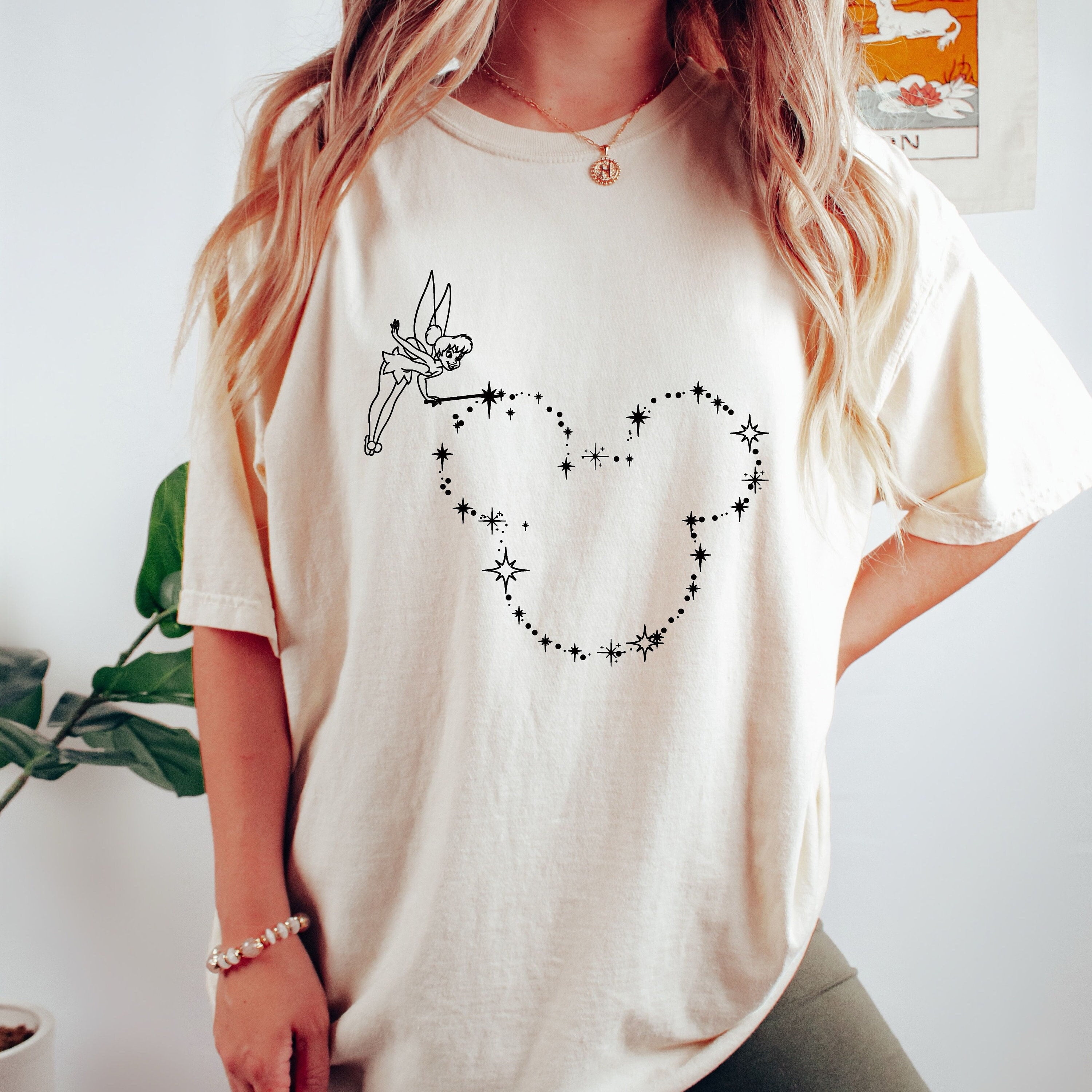 YUHAK Comfort Colors® Disney Tinkerbell Shirt, Mickey Mouse Shirt, Tinkerbell Mickey Shirt ...