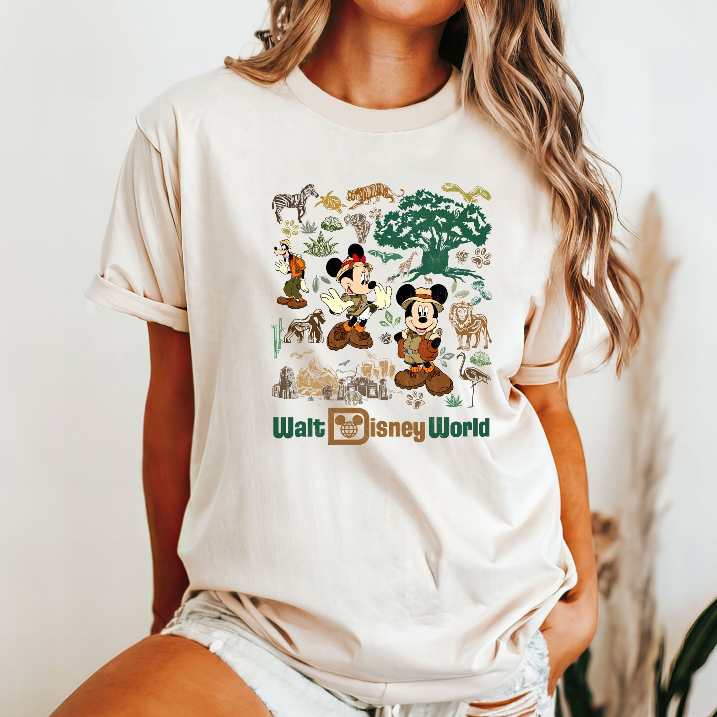 YUHAK Disney Animal Kingdom Shirt, Walt Disney World Trip Shirt, Mickey Safari Shirt, Mickey and ...