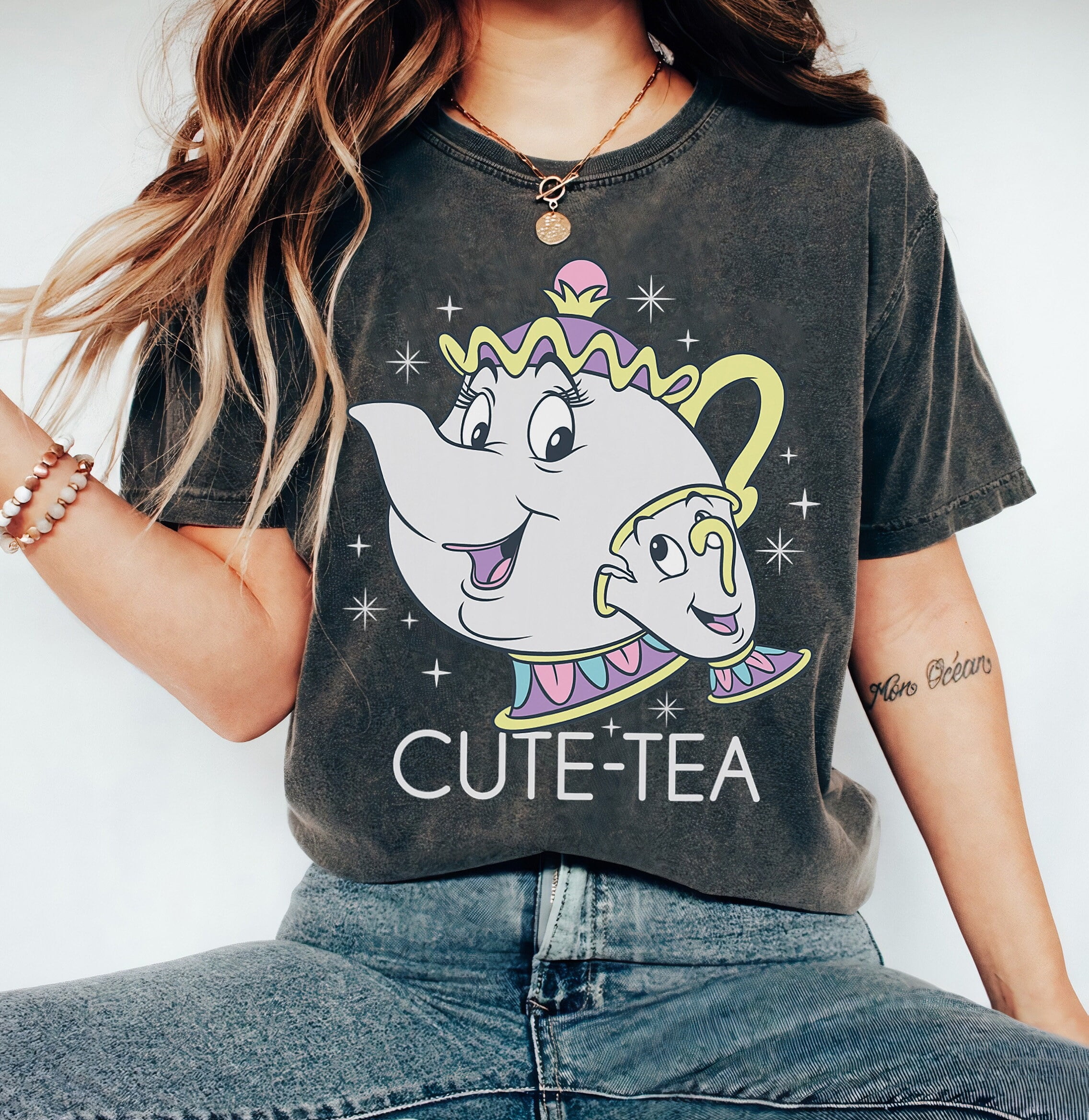 YUHAK Disney Beauty and the Beast Mrs. Potts and Chip Shirt, Disney ...