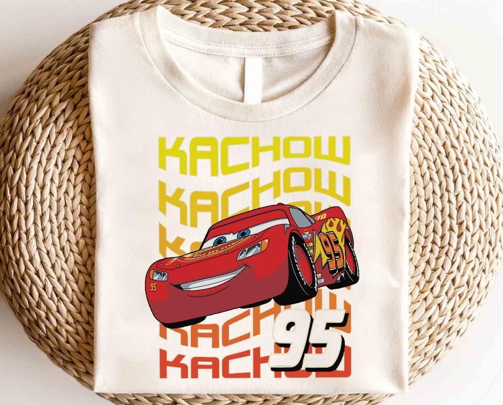 YUHAK Disney Cars Lightning McQueen Kachow 95 Shirt,Disney Cars ...