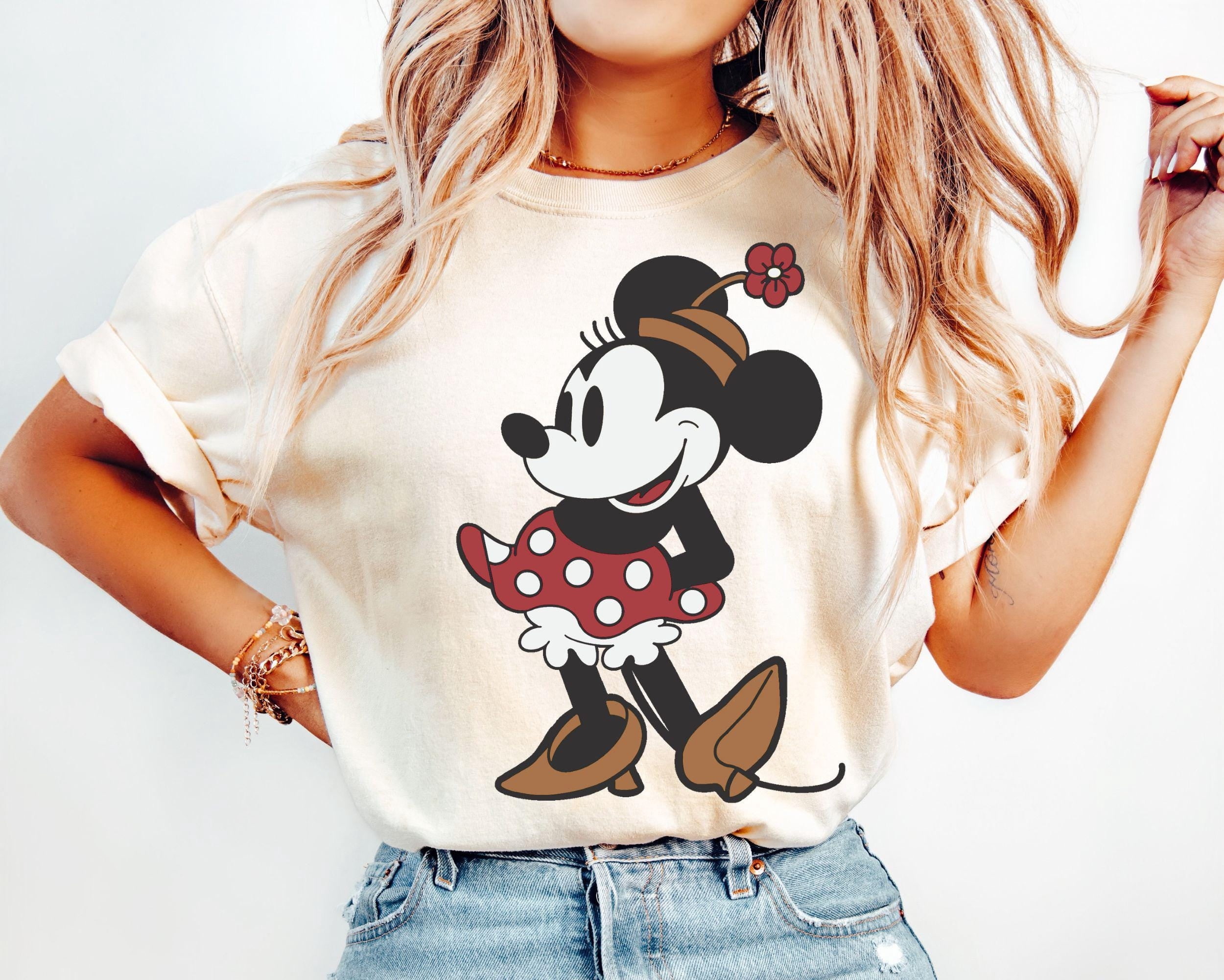 YUHAK Disney Classic Minnie Mouse Pose Shirt, Minnie Shirt, Disneyland ...