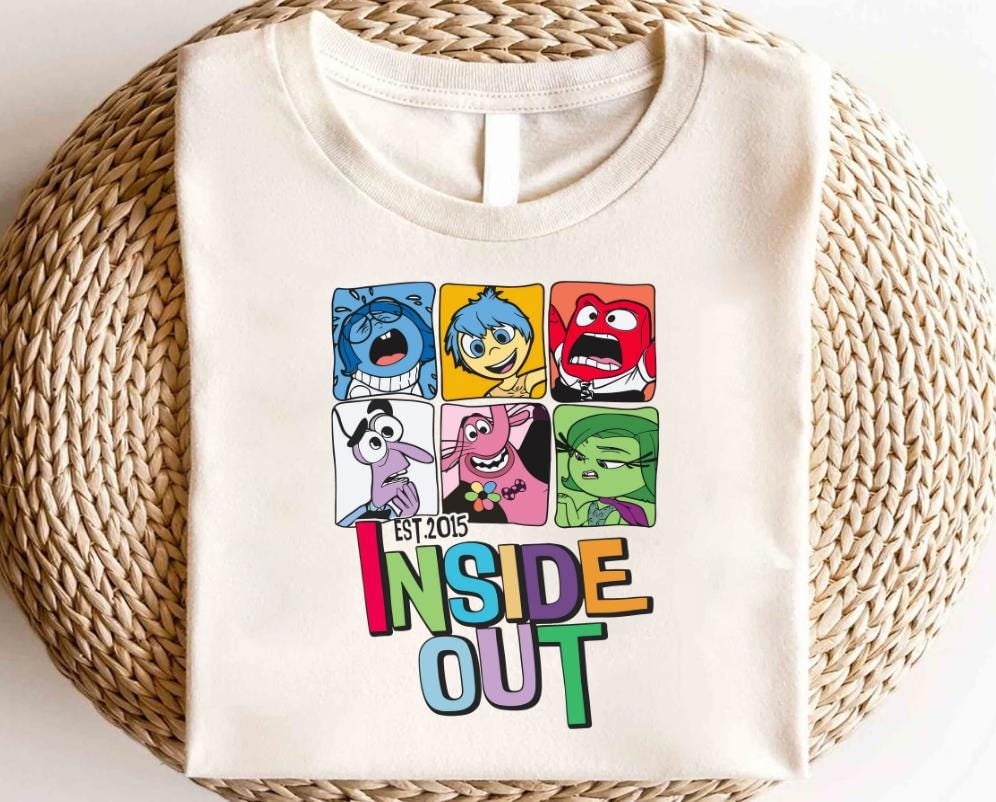 YUHAK Disney Pixar Inside Out Shirt, Disney Inside Out 2 Movie Shirt ...