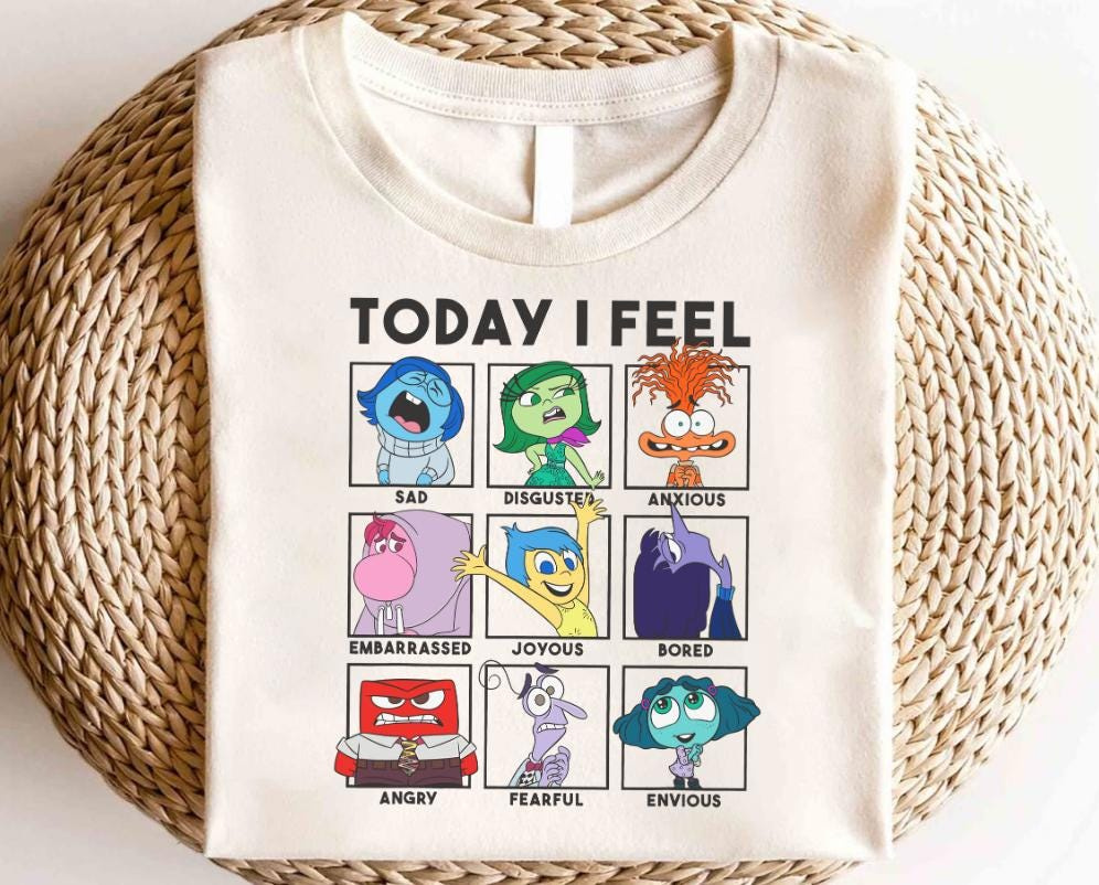 YUHAK Disney Pixar Inside Out Shirt, Disney Inside Out 2 Movie Tee ...