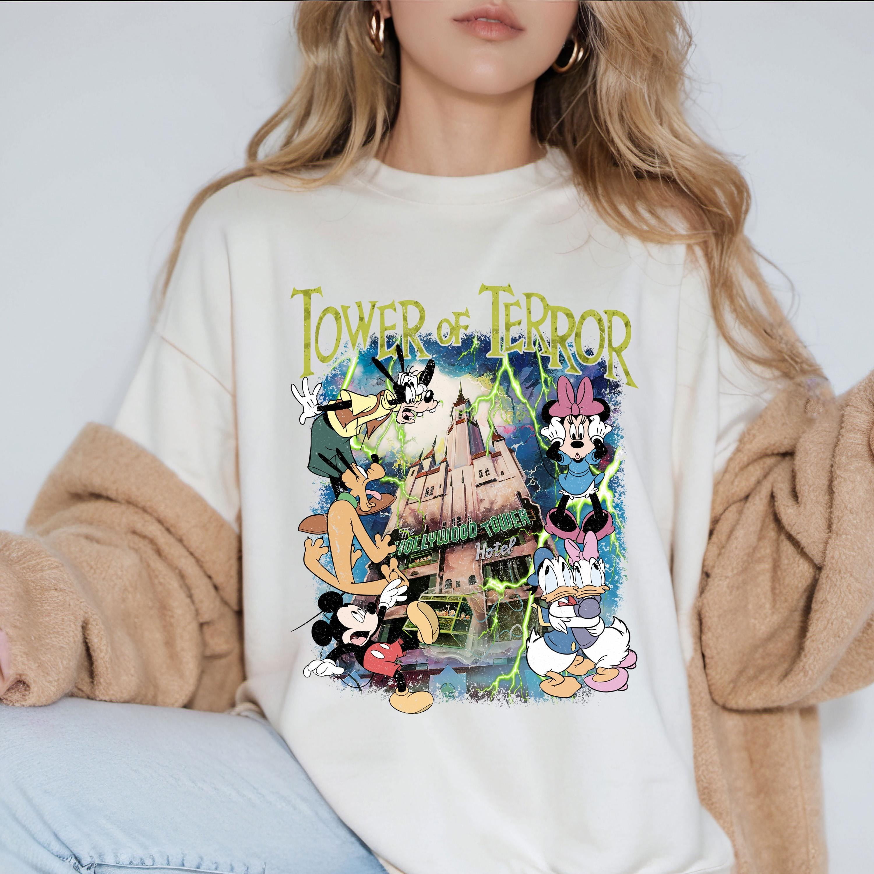 YUHAK Disney Tower of Terror Shirt, Mickey & Friends Horror Movie T ...