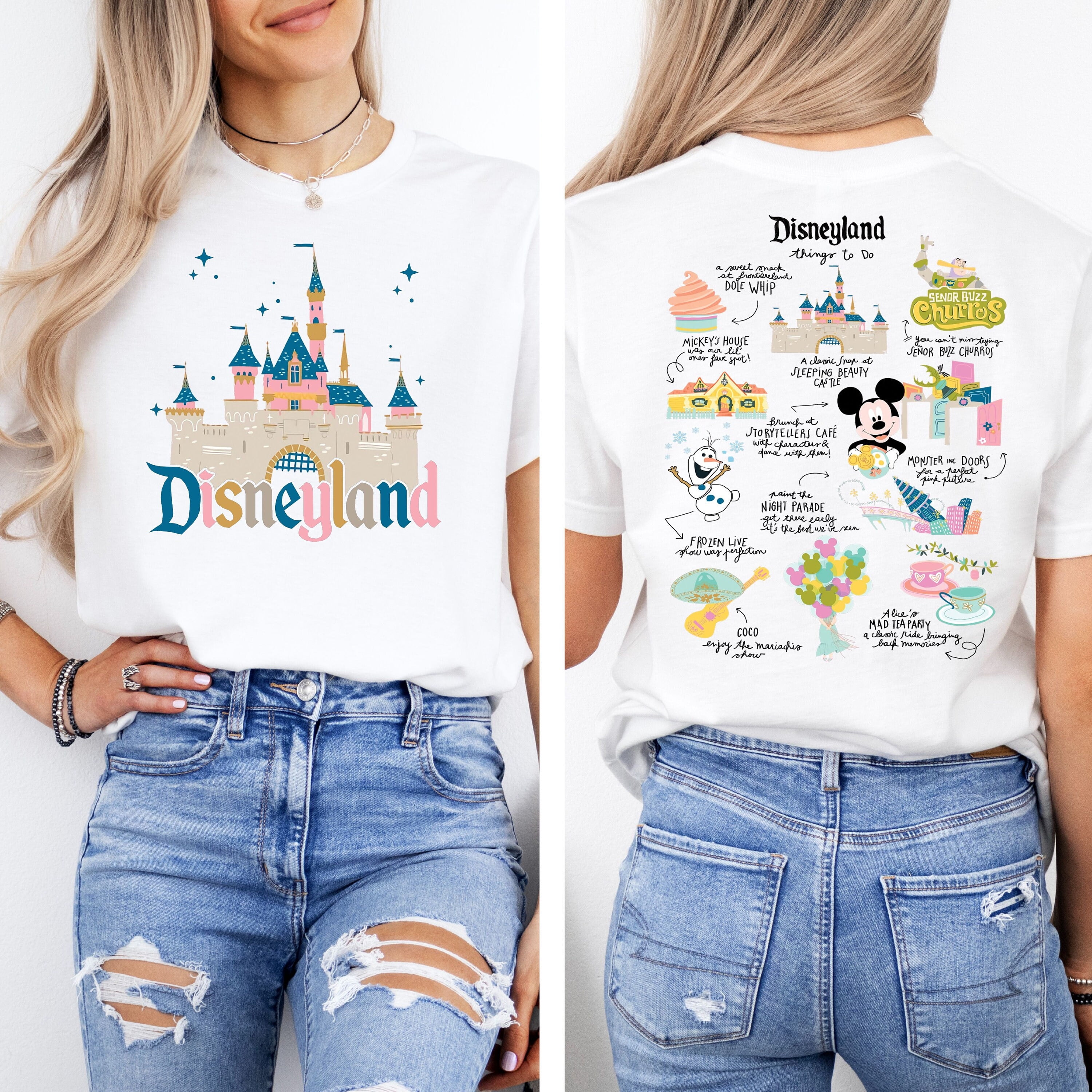 YUHAK Disneyland Things To Do Back And Front Vacation Sweatshirt, Disney Castle Shirt, Disney ...