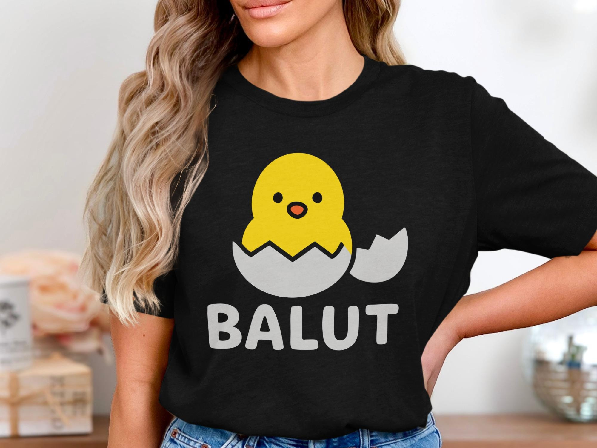 YUHAK Funny Balut Shirt, Filipino Food Shirt, Cute Chick In Egg Tee ...