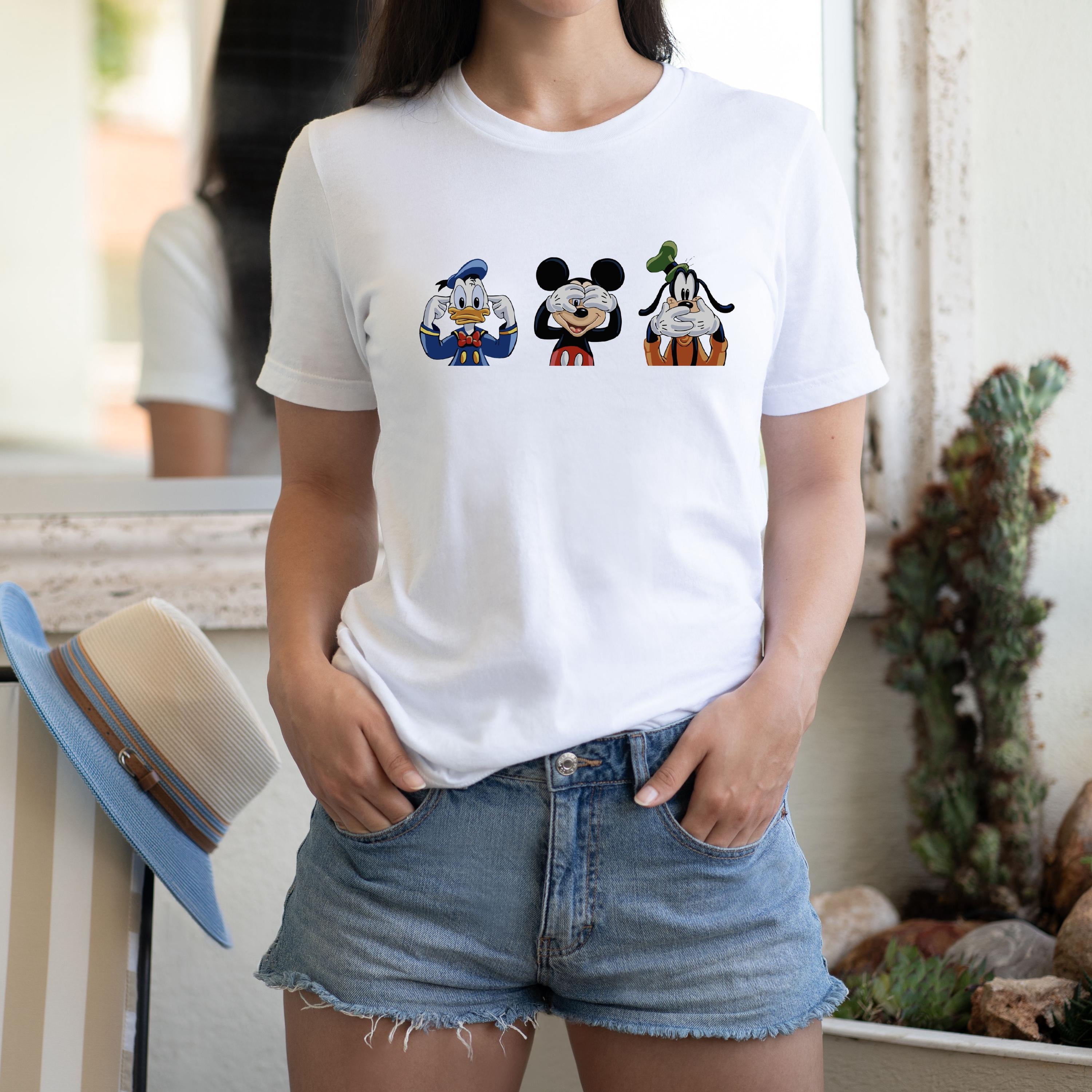 YUHAK I didn't Hear I didn't See I don't Know Shirt, Donald Mickey Goofy Shirt, Mickey and ...