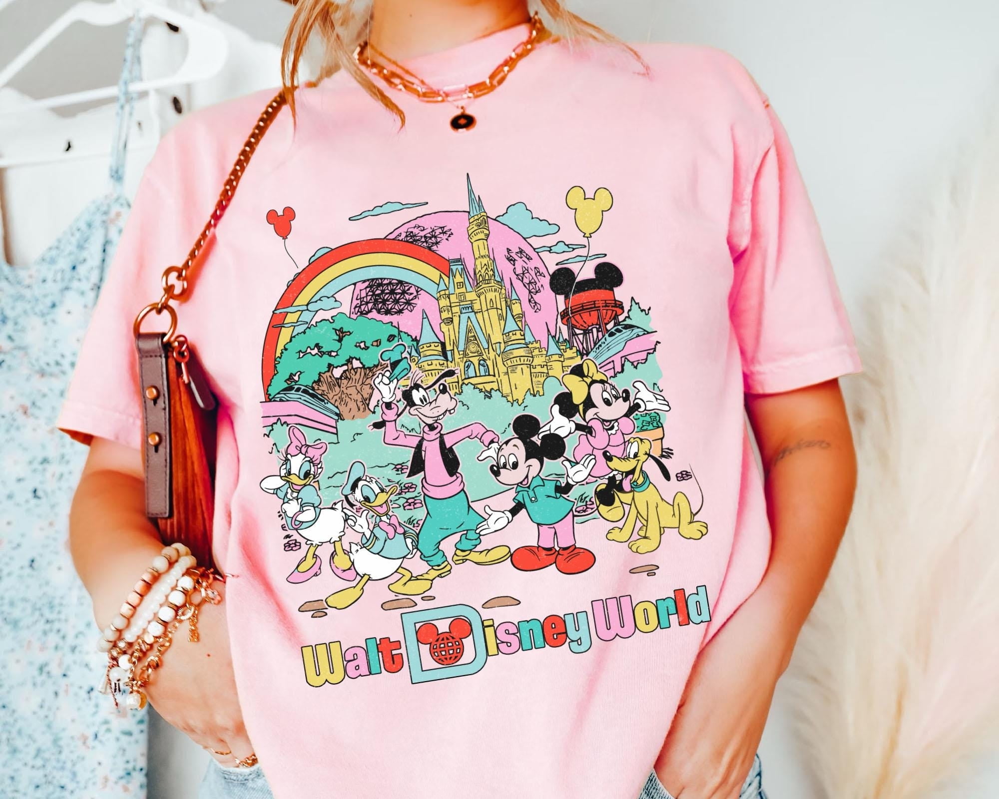 YUHAK Mickey & Co Walt Disney World 1971 Shirt, Cute Disney Mickey And Friends Matching T-shirt ...