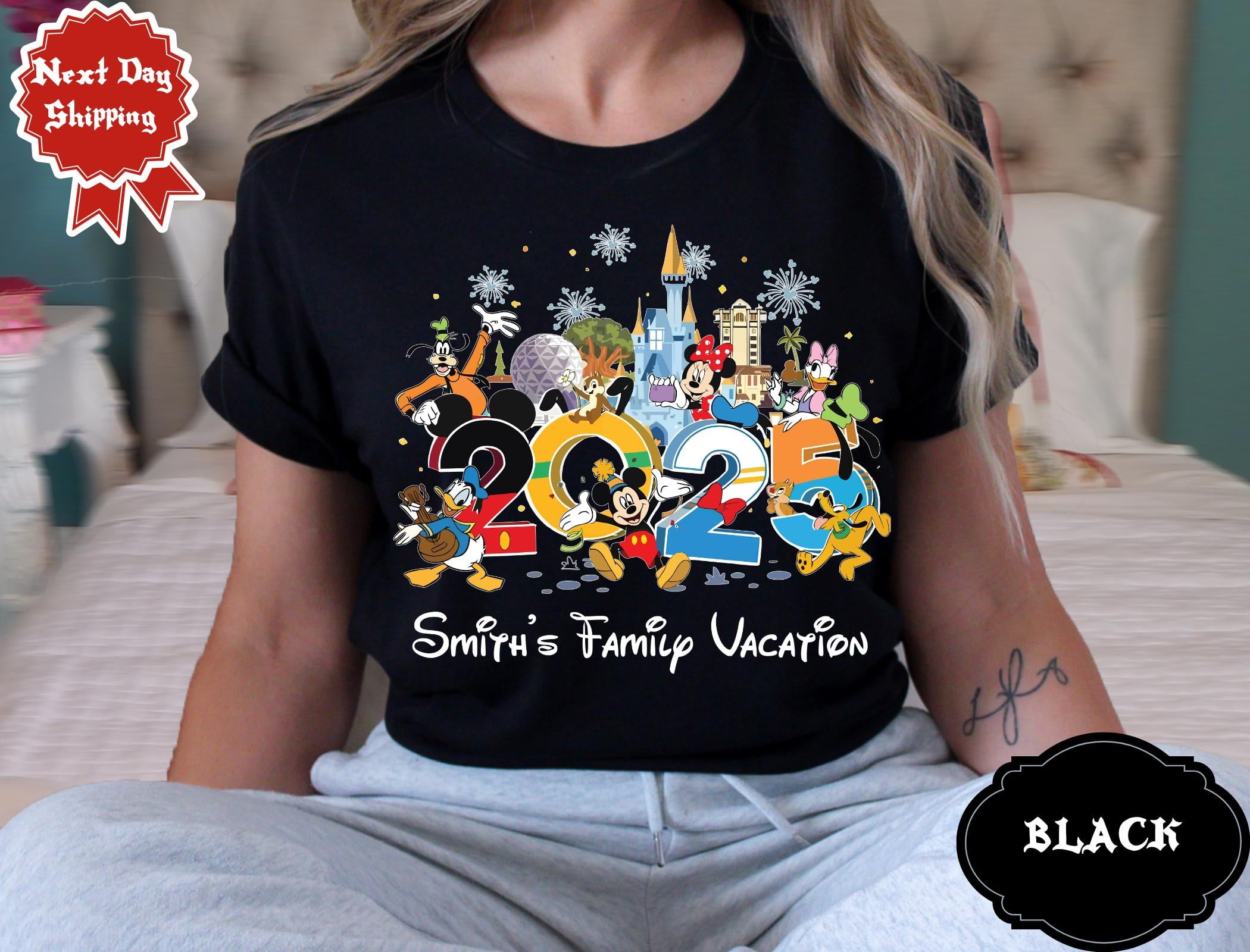 YUHAK Personalized Mickey and Friends Disney Trip 2025 Shirt, Disneyland Castle Family Vacation ...