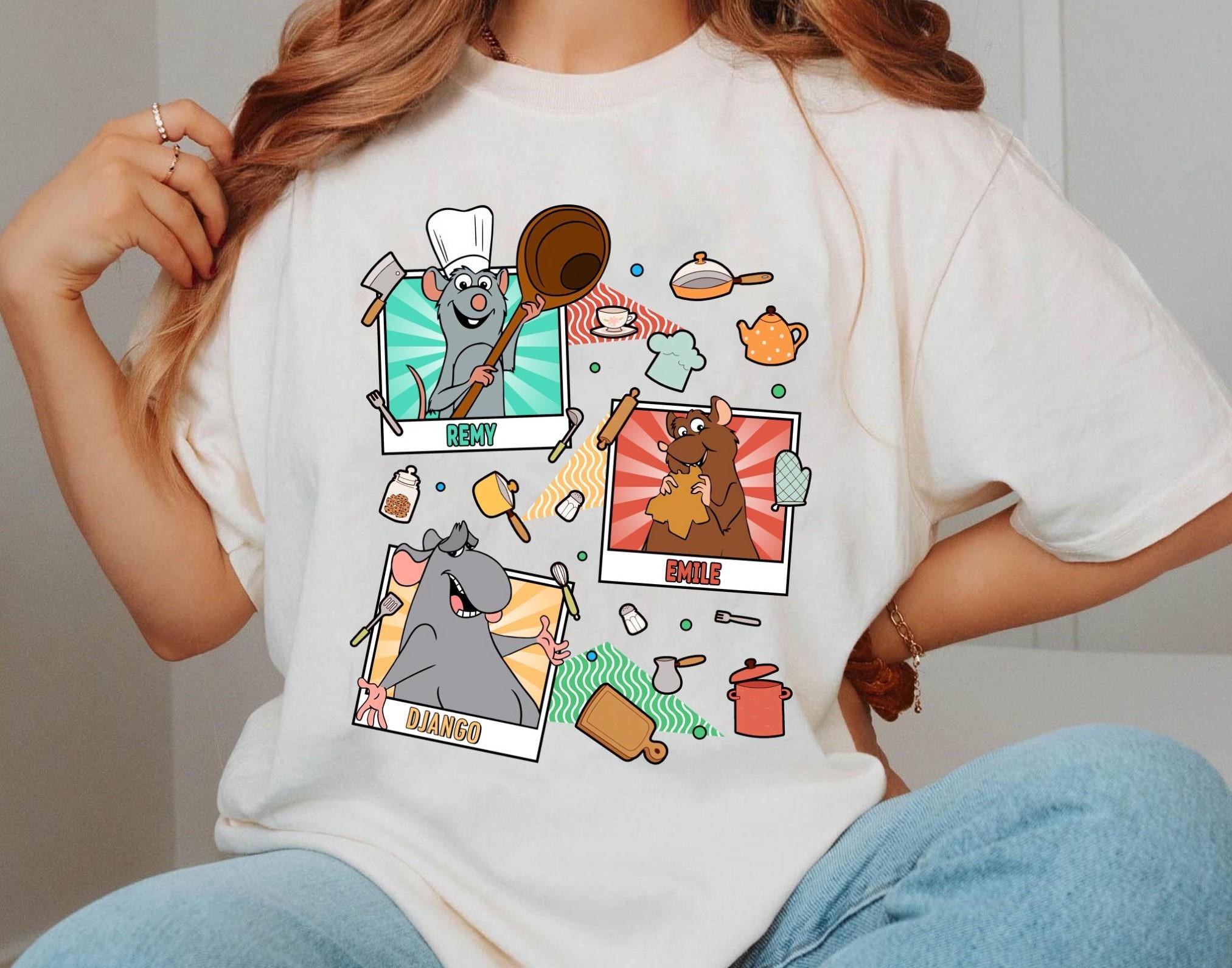 YUHAK Remy Emile Django Mouse Chef Shirt, Disney Ratatouille Anyone Can ...