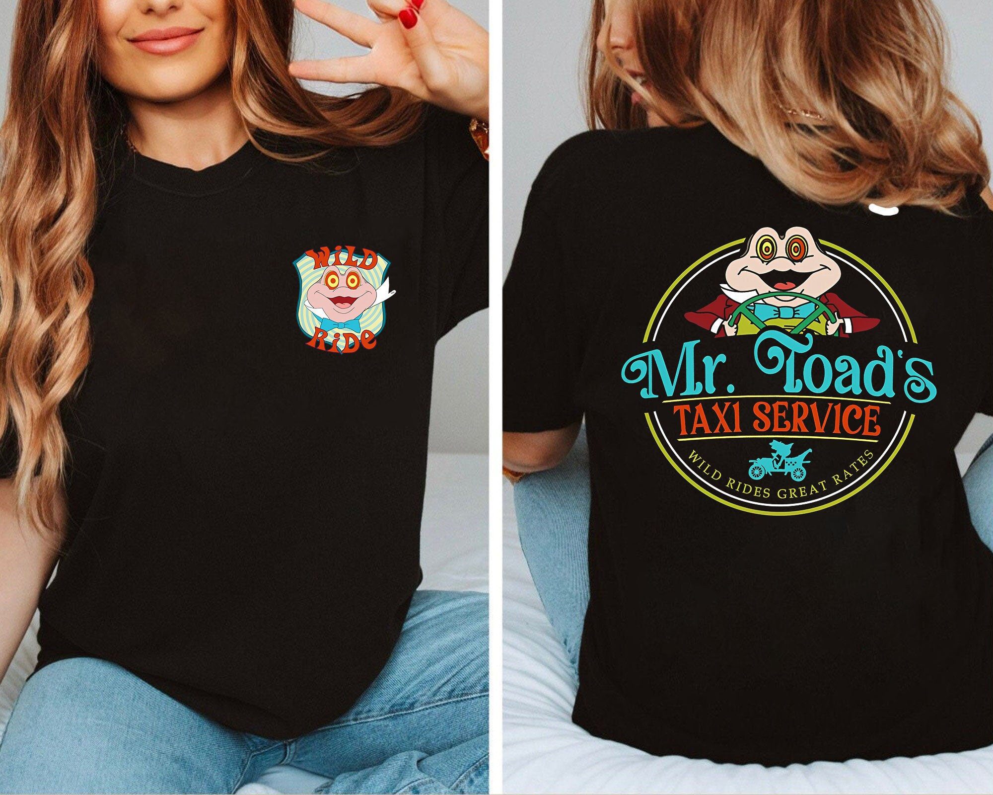 YUHAK Retro 2 Sided Mr. Toad'S Taxi Service Shirt | Mr. Toad'S Wild ...
