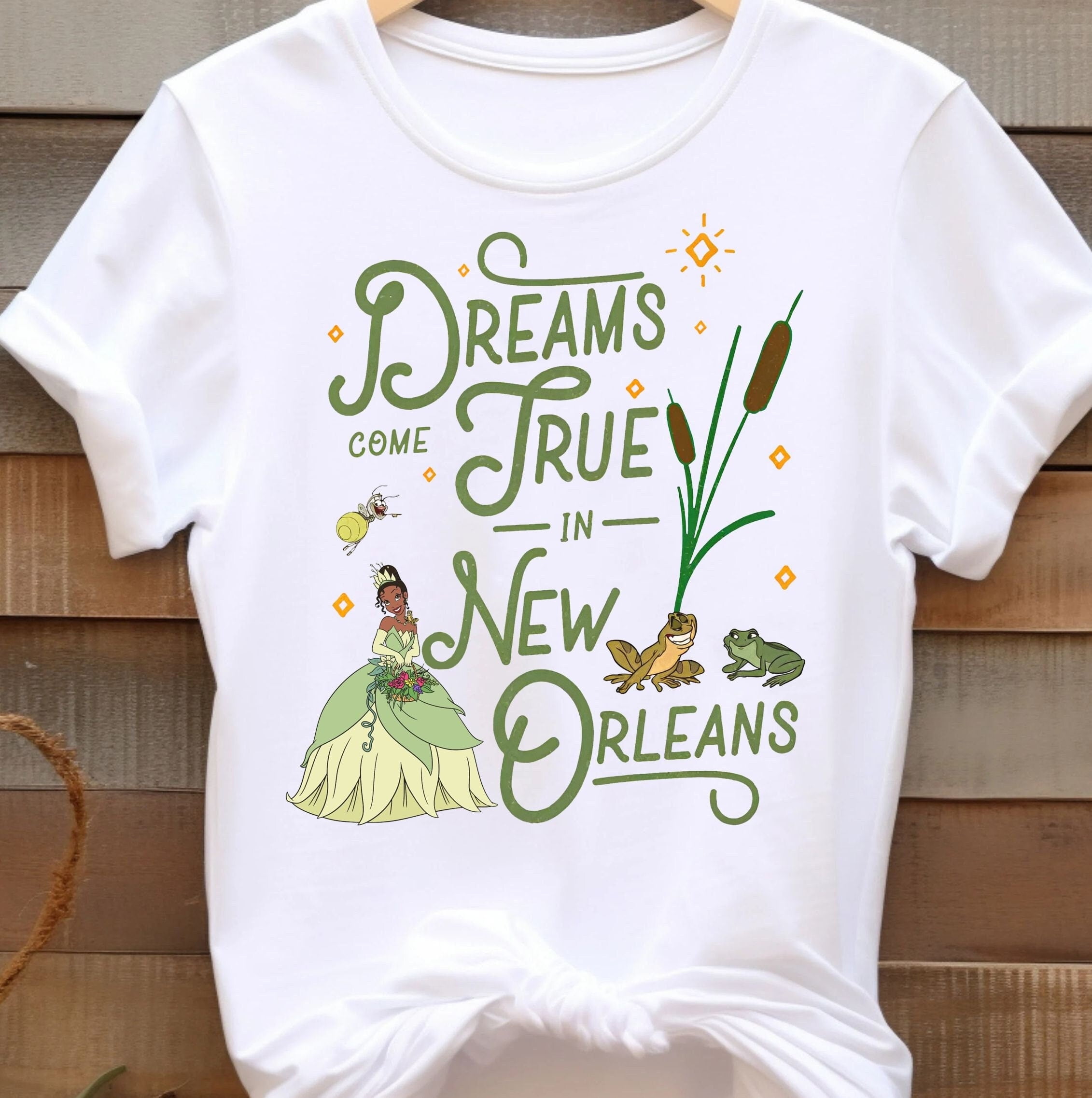 YUHAK Retro Disney Princess And The Frog Shirt | Tiana Dream Come True ...
