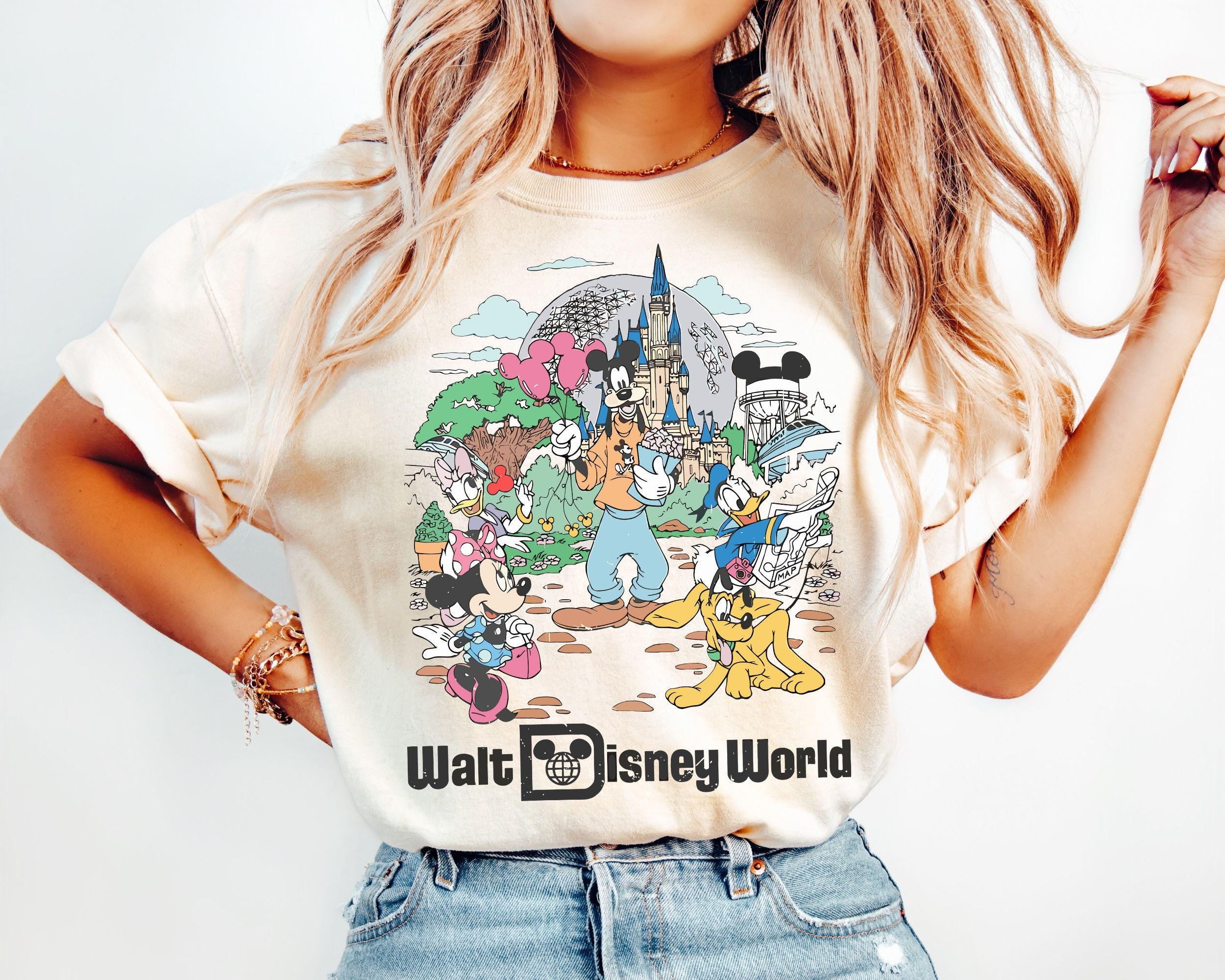 YUHAK Retro Walt Disneyworld Shirt, Vintage Disneyworld Shirt, Mickey And Friends Shirt, Retro ...