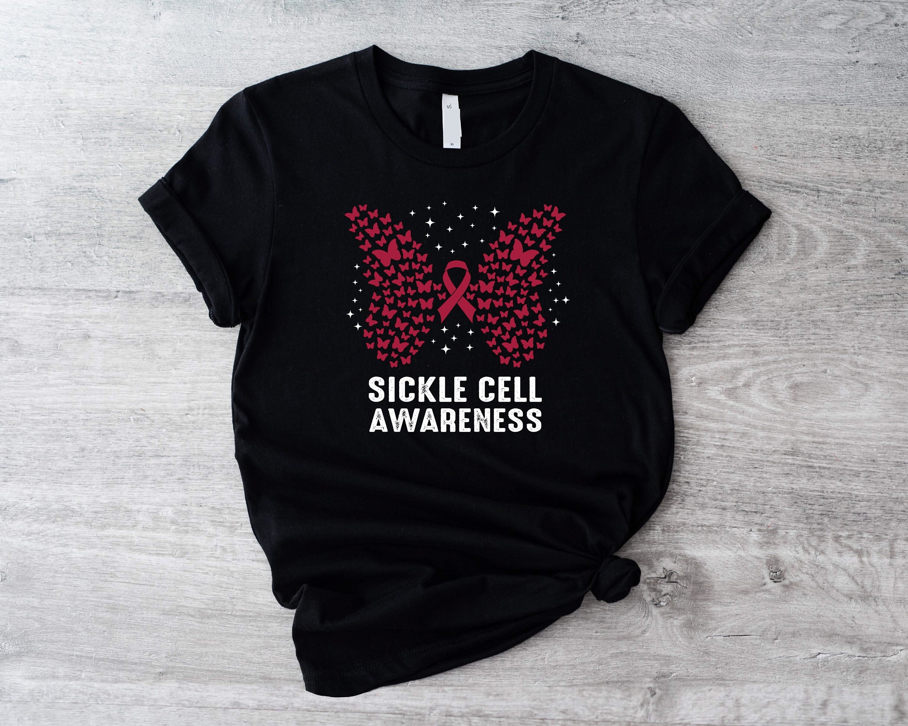 YUHAK Sickle Cell T-Shirt, Sickle Cell Anemia Shirt, Butterfly Sickle ...