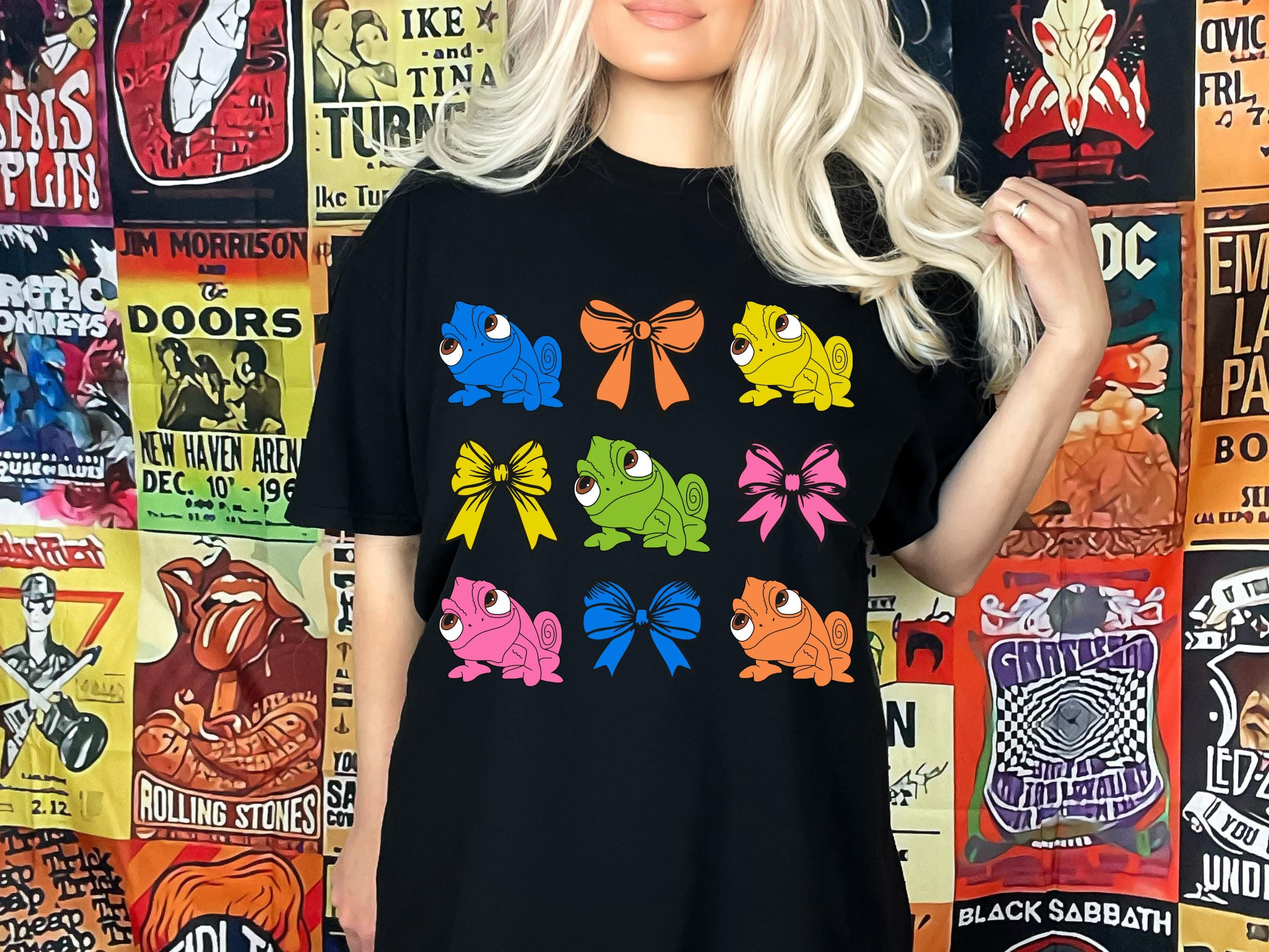 YUHAK Tangled Pascal Coquette Bow Colorful Shirt, Disney Tangled ...