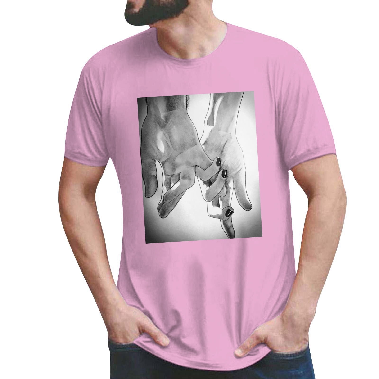 Yuhaotin Black T Shirts Men And Women Couples 3d Digital Printing