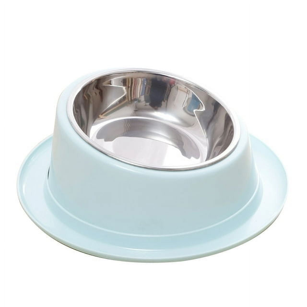 YUHAOTIN Cat Bowls Stainless Steel Shallow Kitty Bowl with Non Spill ...