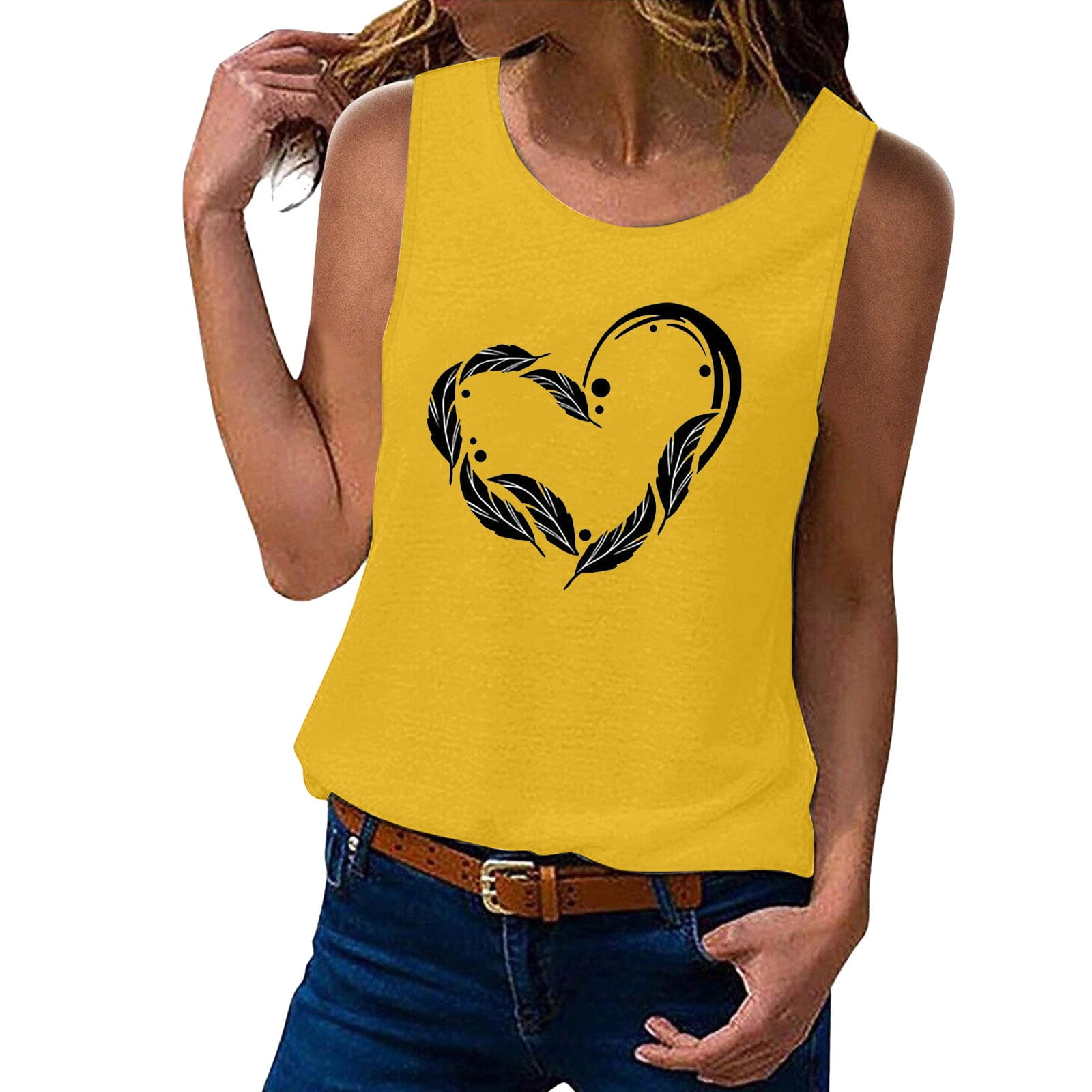 Yuhaotin Crop Tank Tops Women Women Sleeveless Summer Tops Tank Top