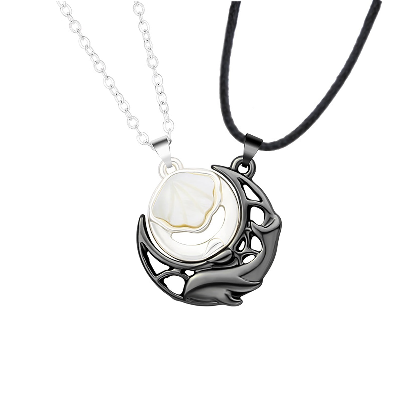 YUHAOTIN Cubic Zirconia Necklace Couple Necklace Matching Necklace Sun ...