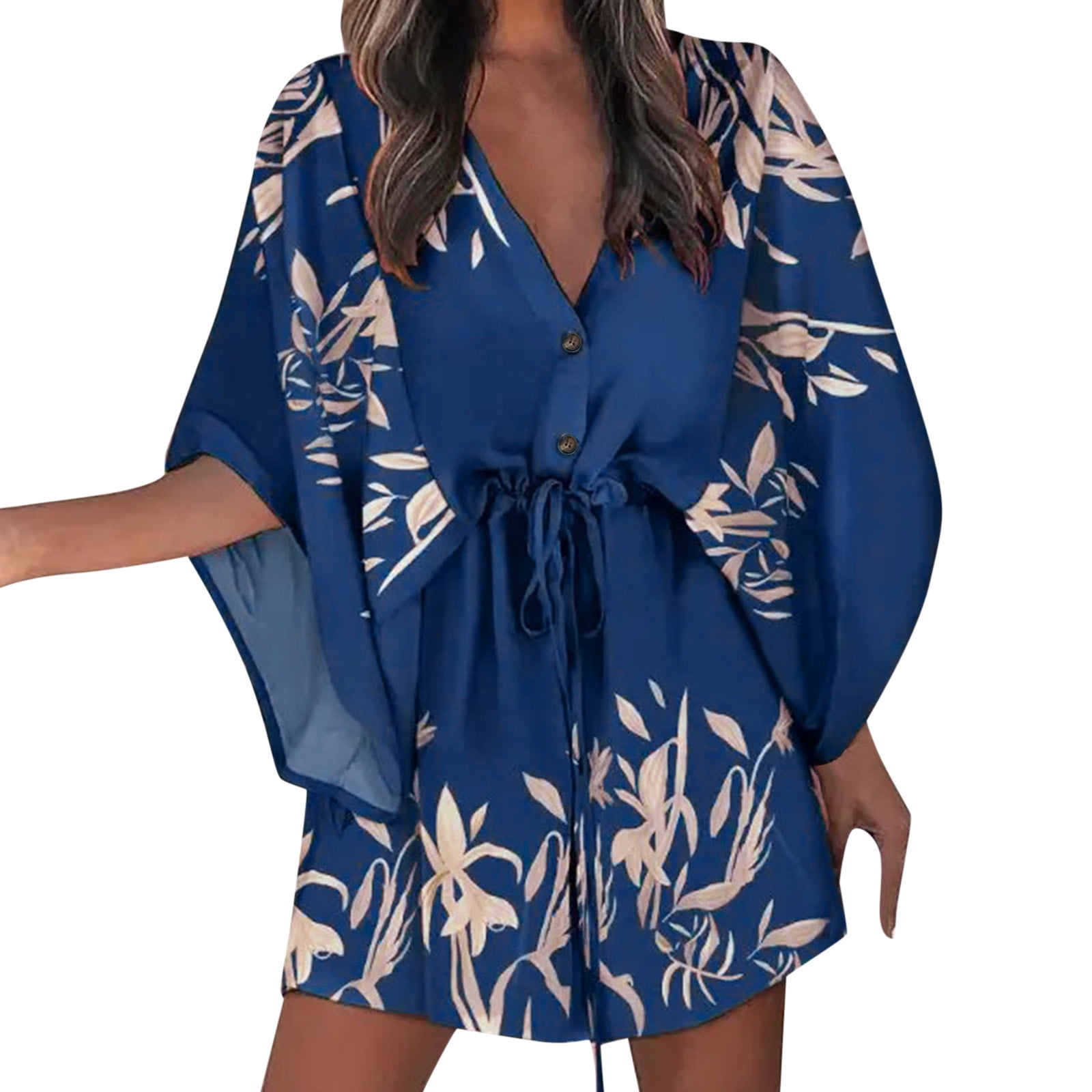 Yuhaotin Female Birthday Dresses For Women Sexy Womens Floral Neck Knot