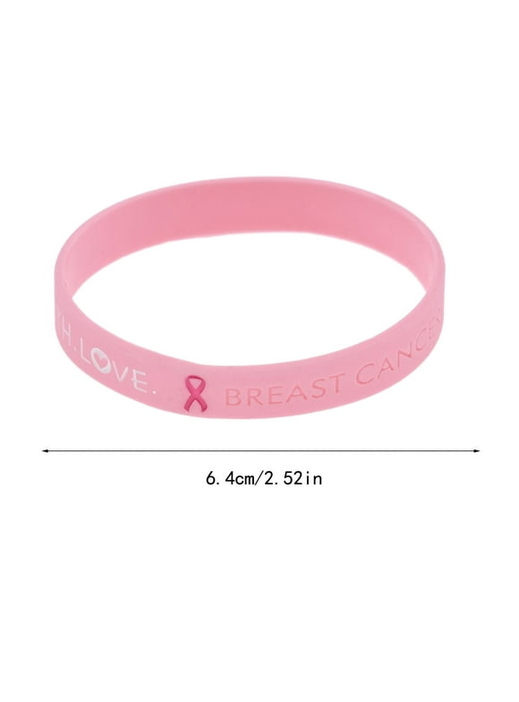 Breast Cancer Rubber Bracelet