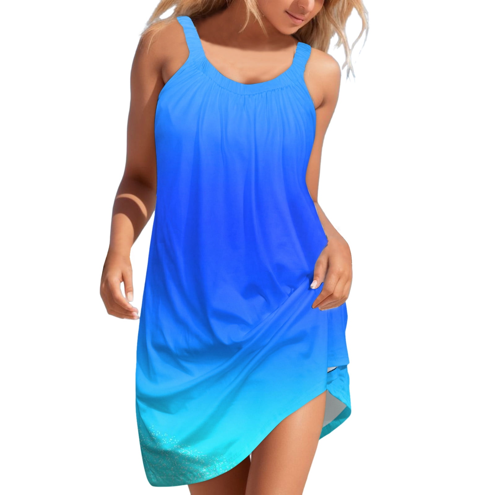 YUHAOTIN Female Champagne Dress for women Beach Dress Fashion Stripe ...