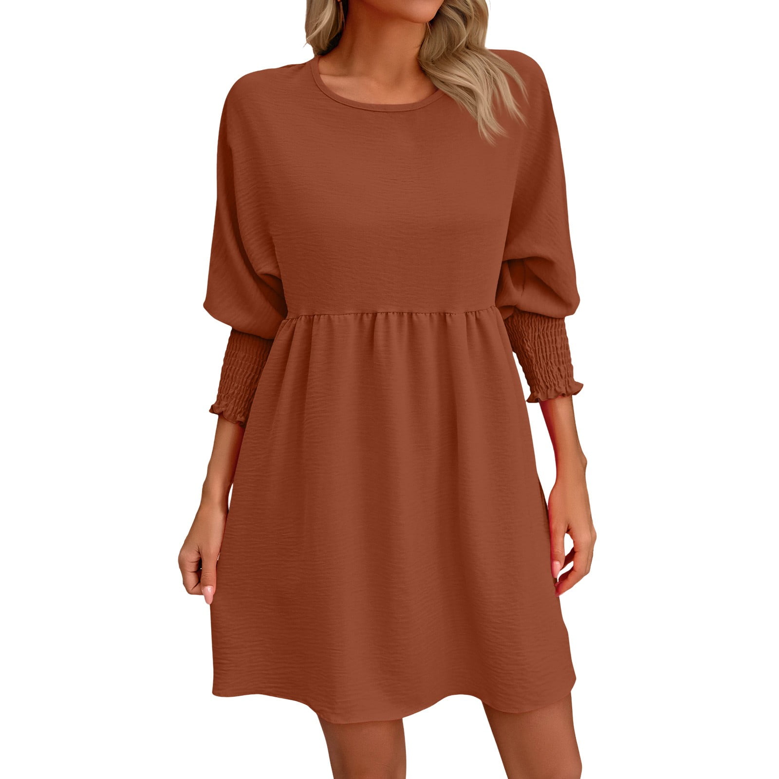 YUHAOTIN Female Long Easter Dress for women's Midi Dress Long Sleeve ...