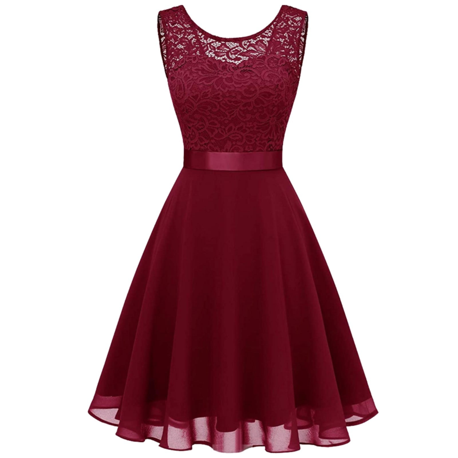 YUHAOTIN Female Wedding Dresses Women Short Floral Lace Bridesmaid ...