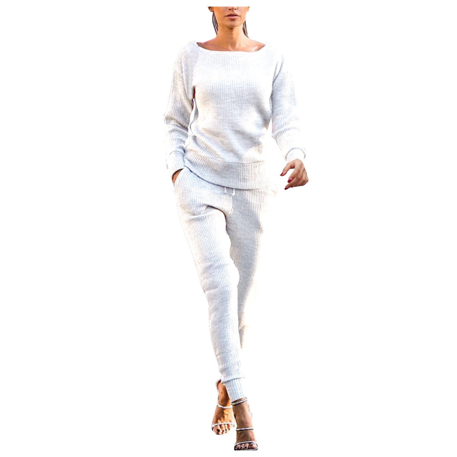 YUHAOTIN Female Wide Leg Pant Sets Women 2 Piece Outfits Petite Women ...