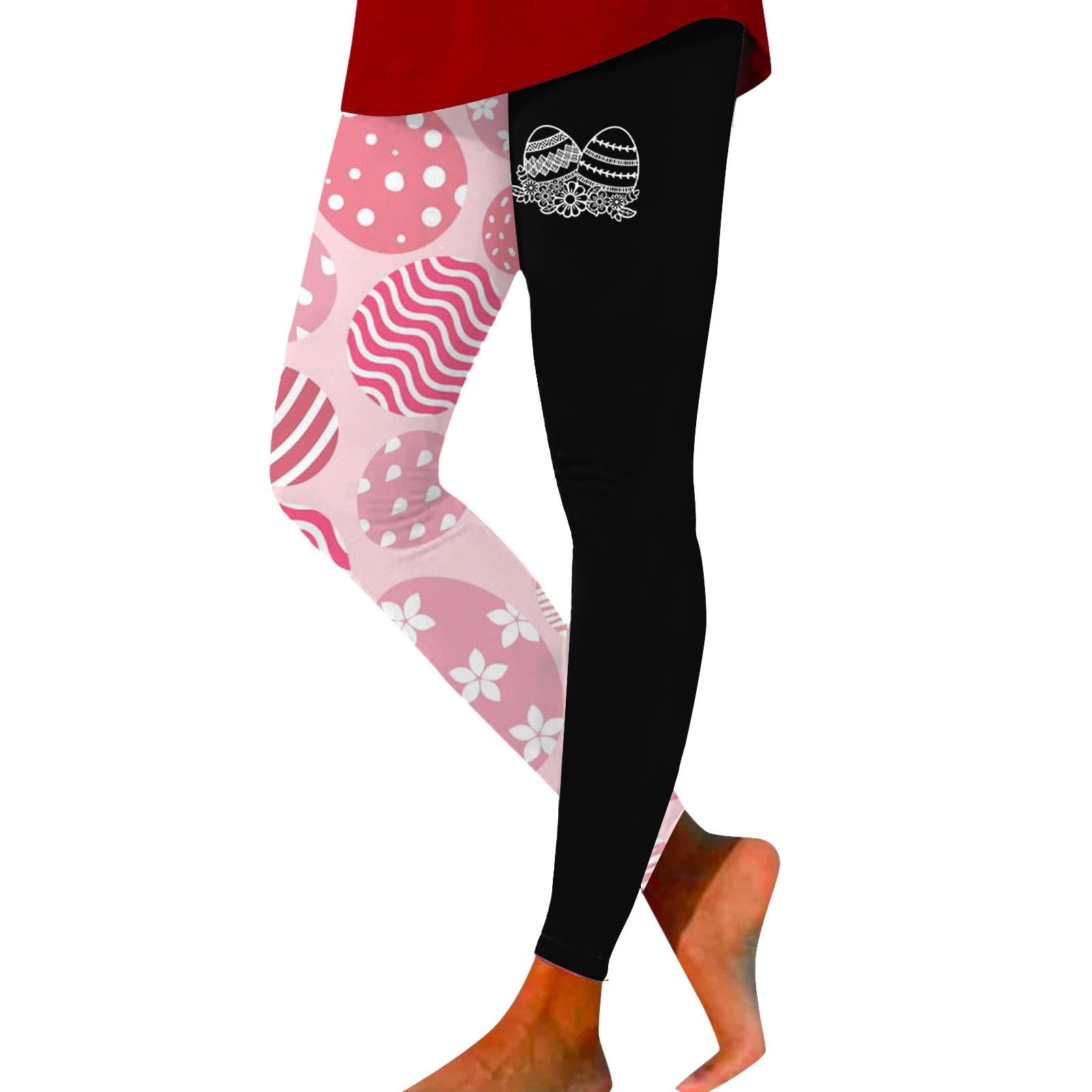 YUHAOTIN Legging Sets for Women Ladies' Easter Bunny Egg Print Tight ...