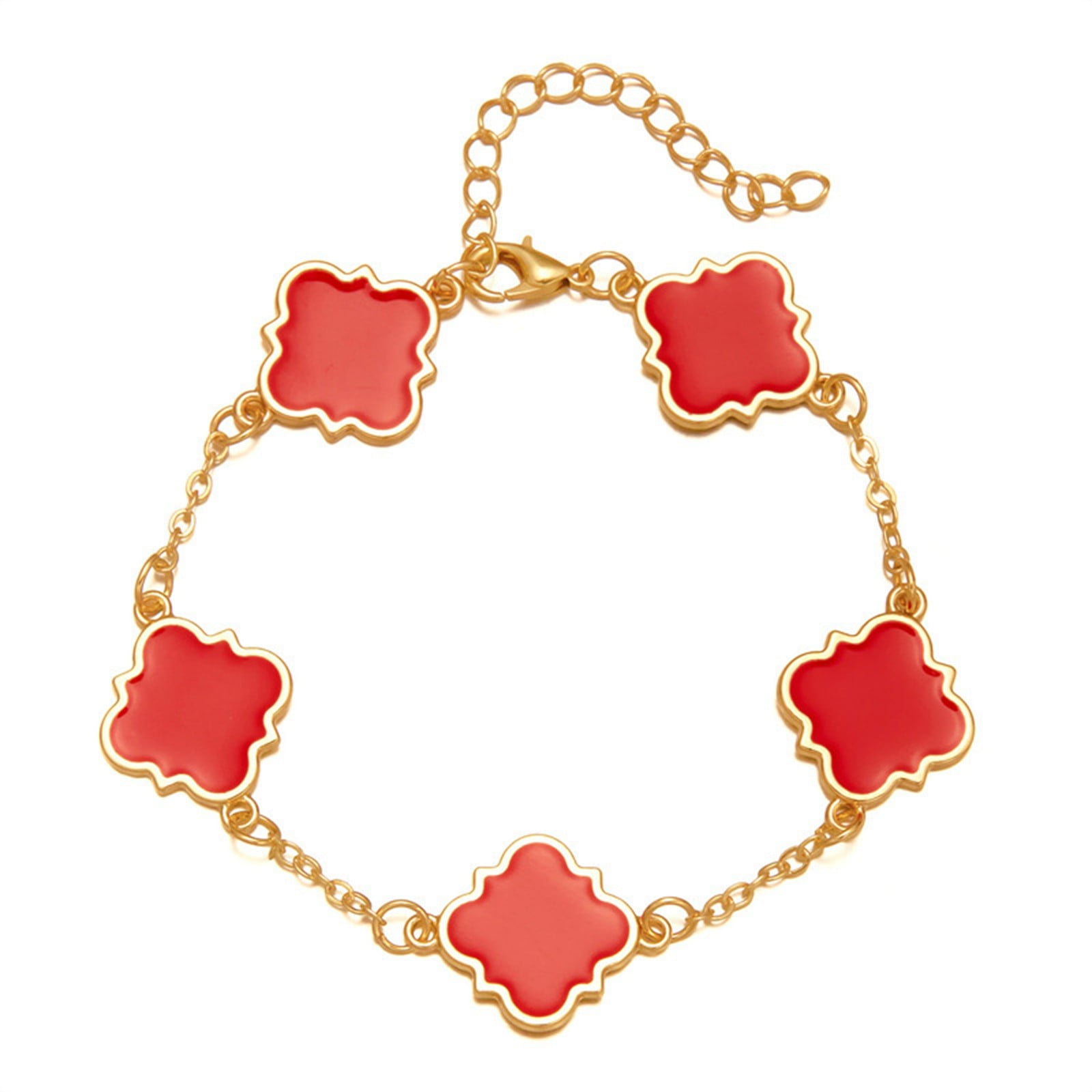 YUHAOTIN Simple Classic Four Leaf Bracelet Bracelet Light Feeling ...
