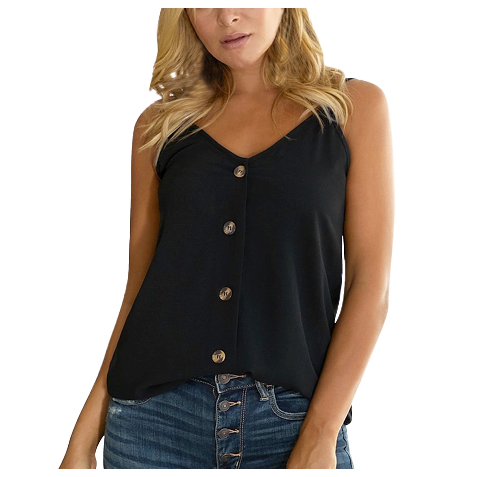 Yuhaotin Tube Tops For Women Sexy Plus Size Womens Loose Casual V Neck