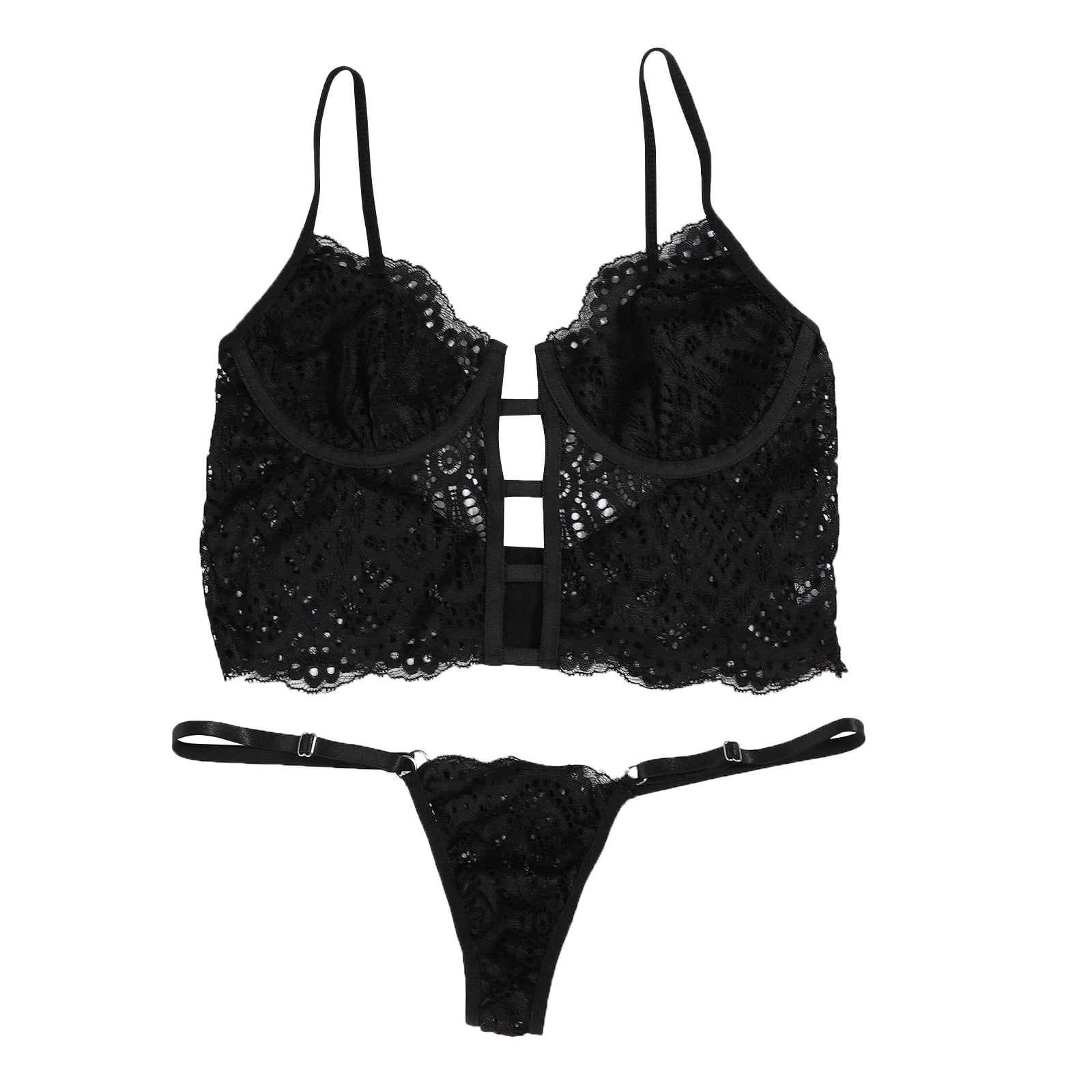 Yuhaotin Valentines Day Lingerie Set Ladies Lingerie Lace Perspective Temptation Lingerie