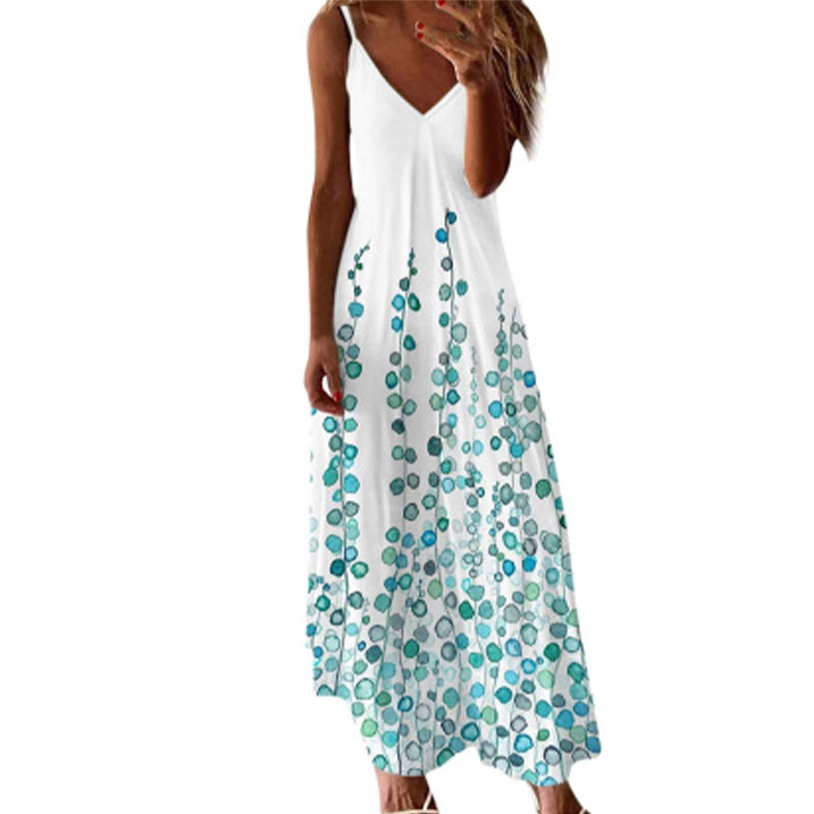 YUHAOTIN Wedding Dress Fashion Vintage Dress Summer Casual Floral Print ...