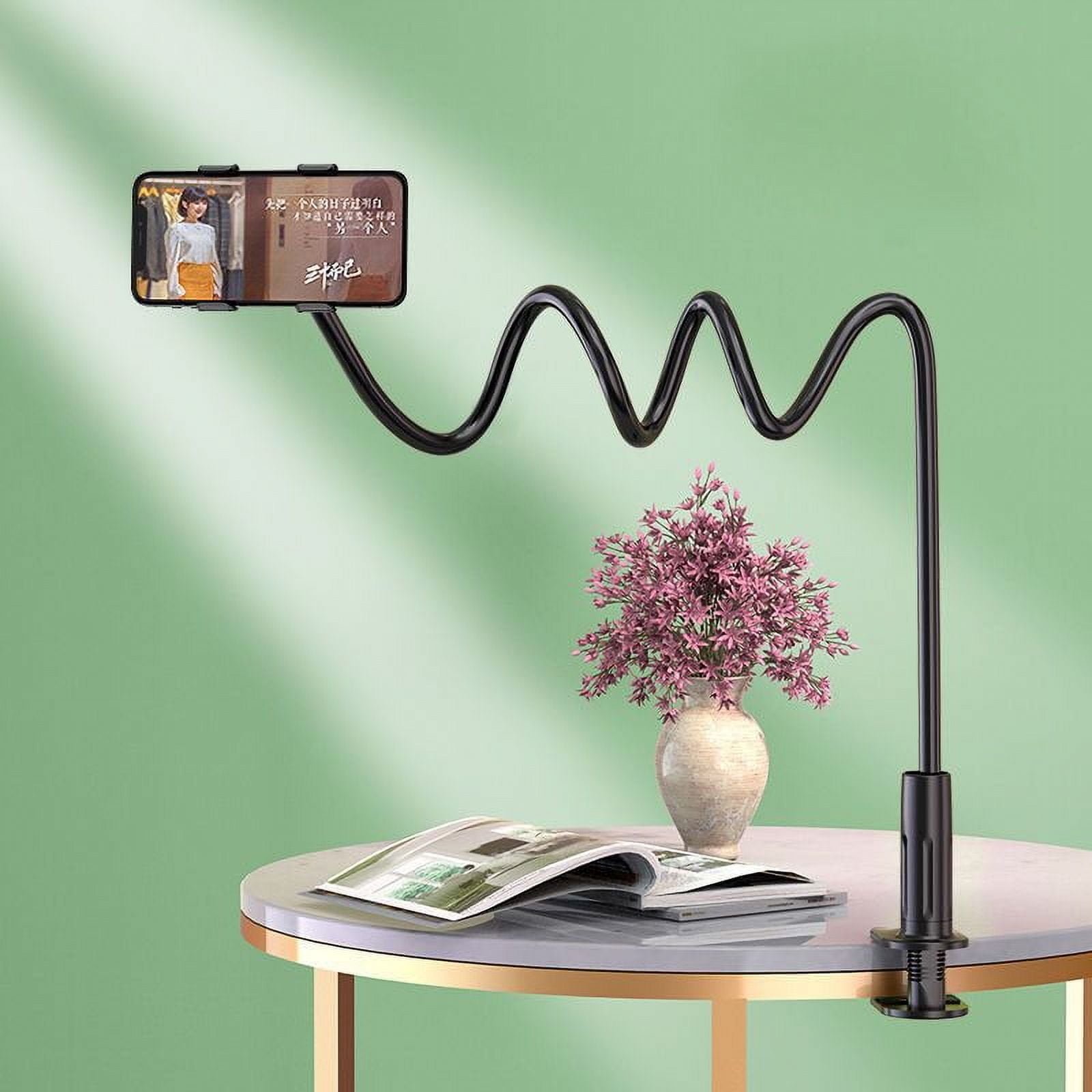 YUHUINCZRY Aluminum Gooseneck Phone Holder, Sturdy Flexible Arm - Bed ...