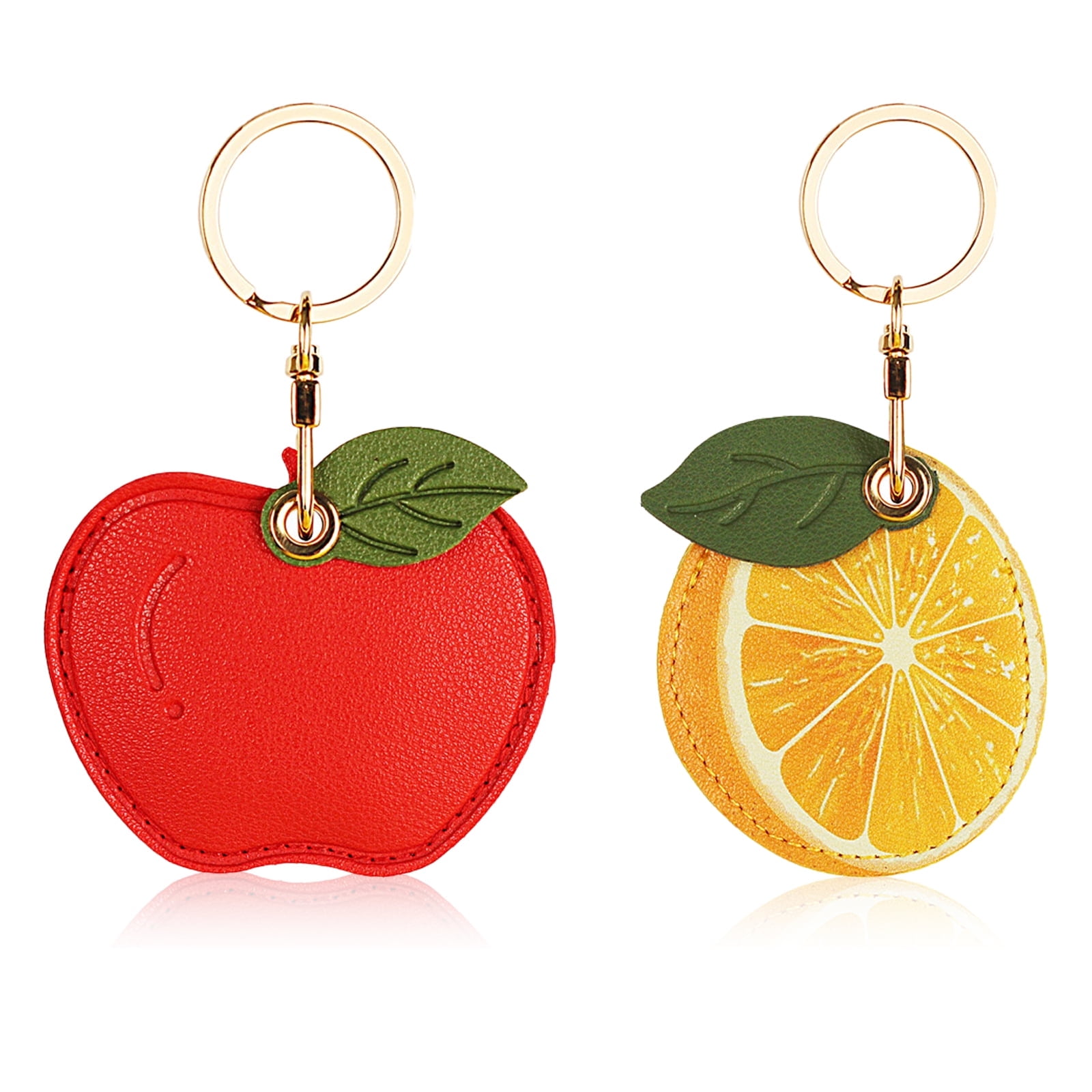 YUHUINCZRY Leather AirTag Keychain Case - Compatible Air Tag GPS ...