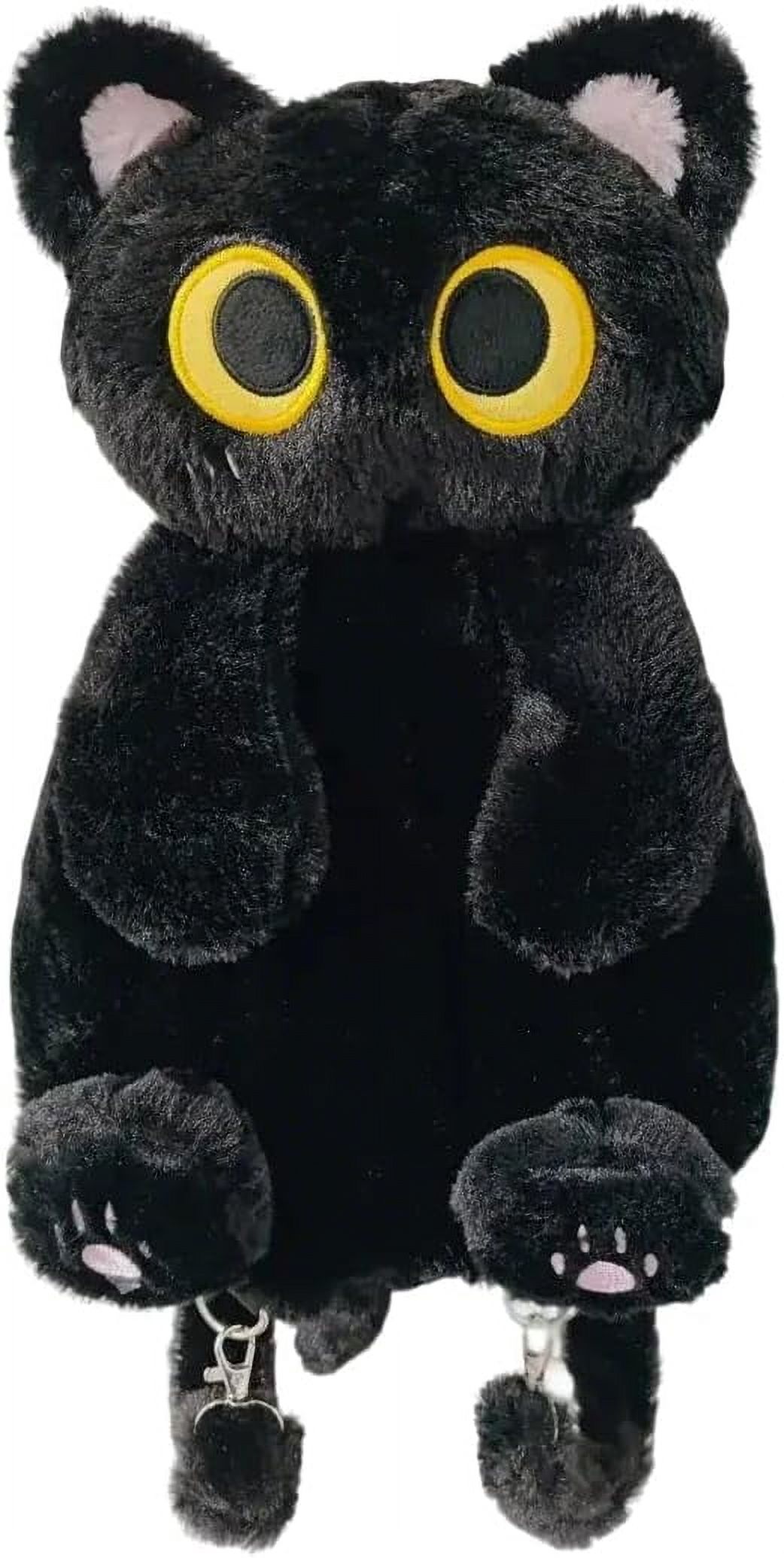 YUHUINCZRY Plush Backpack,Black Cat Backpack,Stuffed Animal Backpack ...