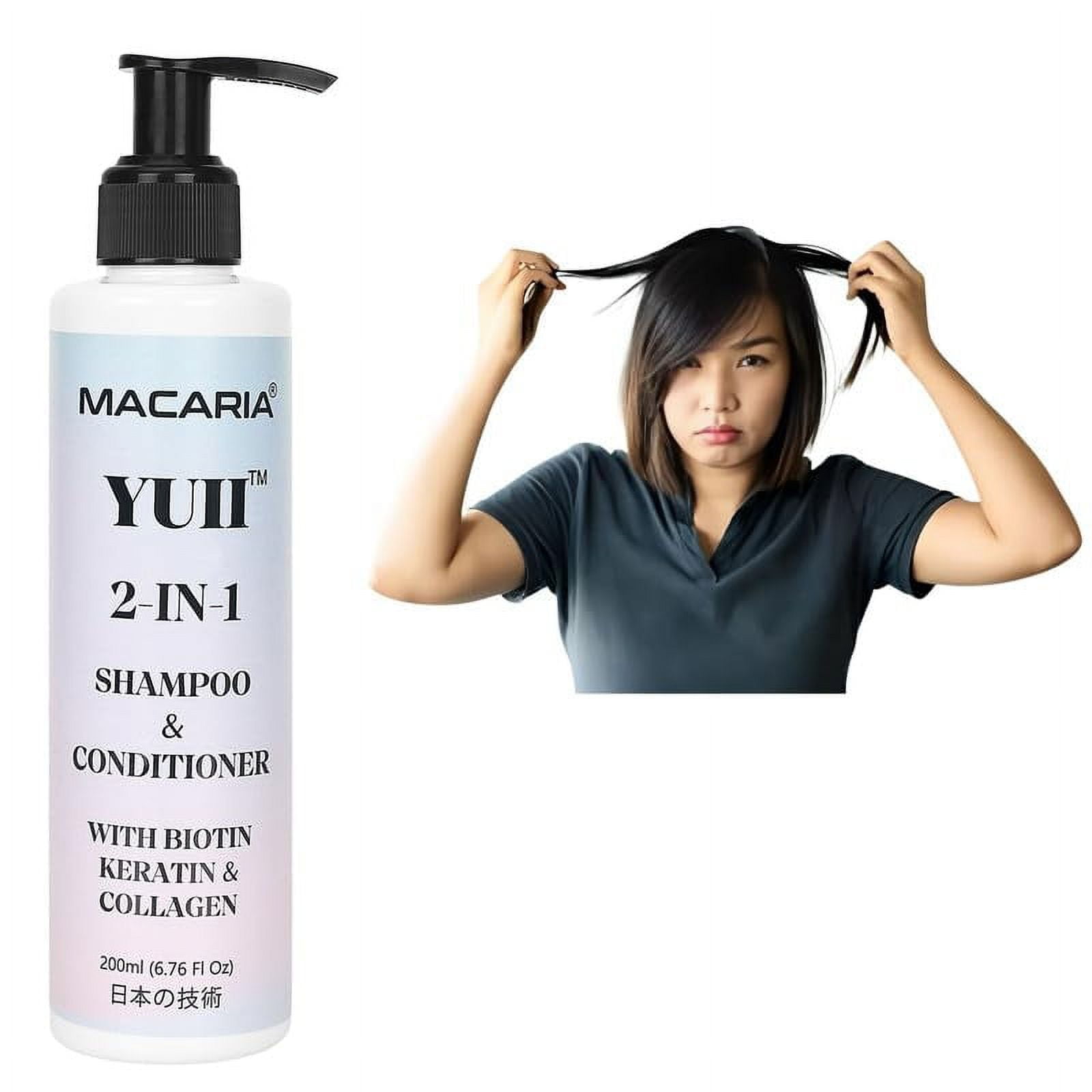 YUII Keratin & Biotin Hair Conditioner and Shampoo For Men & Women - Walmart.com