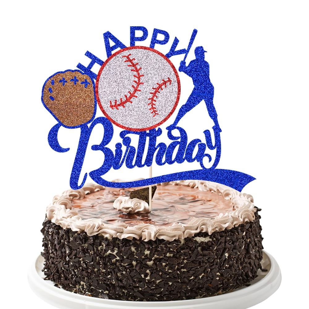 YUINYO Baseball Cake Topper For men ITL1 Baseball Birthday Cake ...